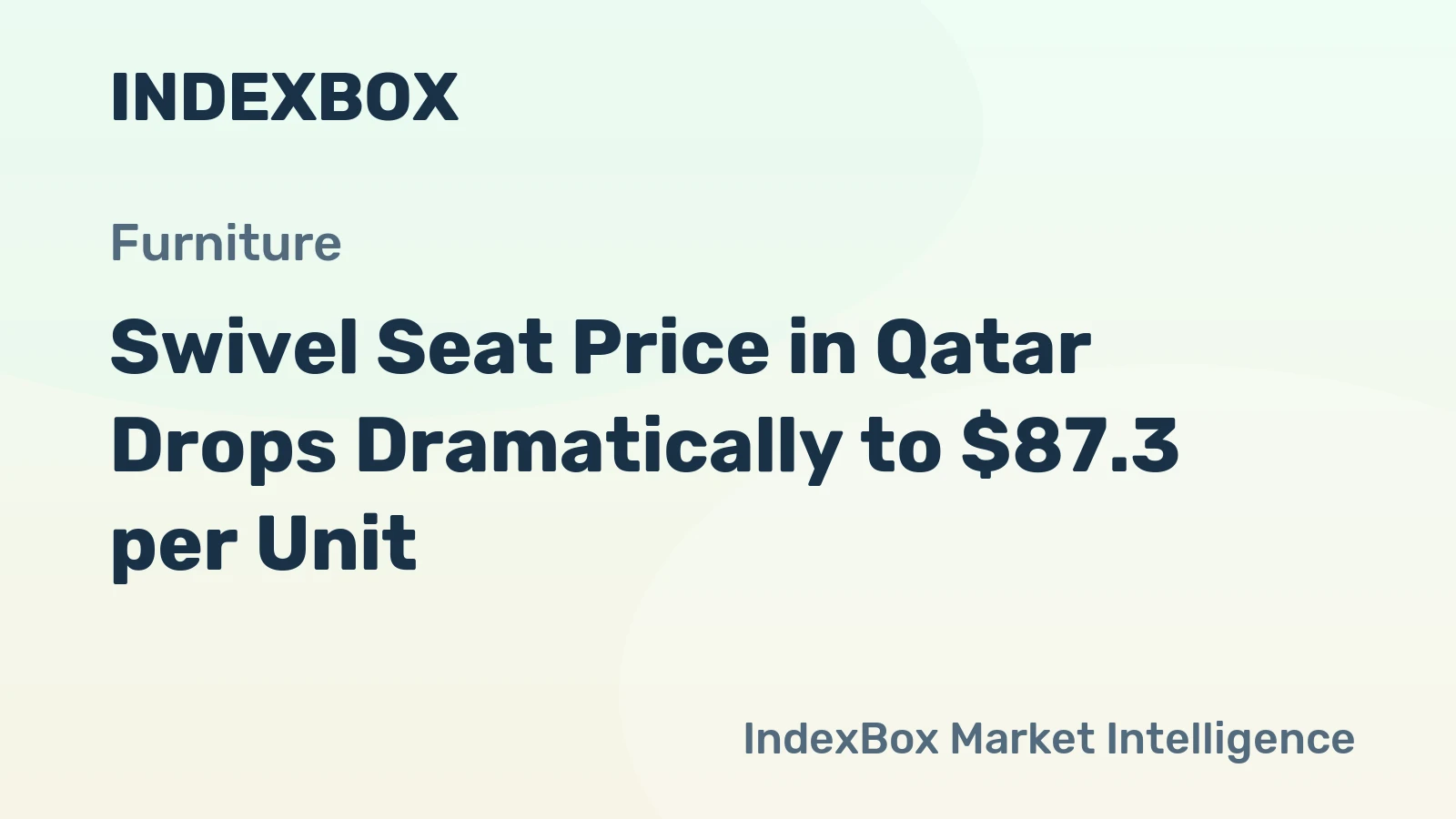 Swivel Seat Price in Qatar Drops Dramatically to $87.3 per Unit