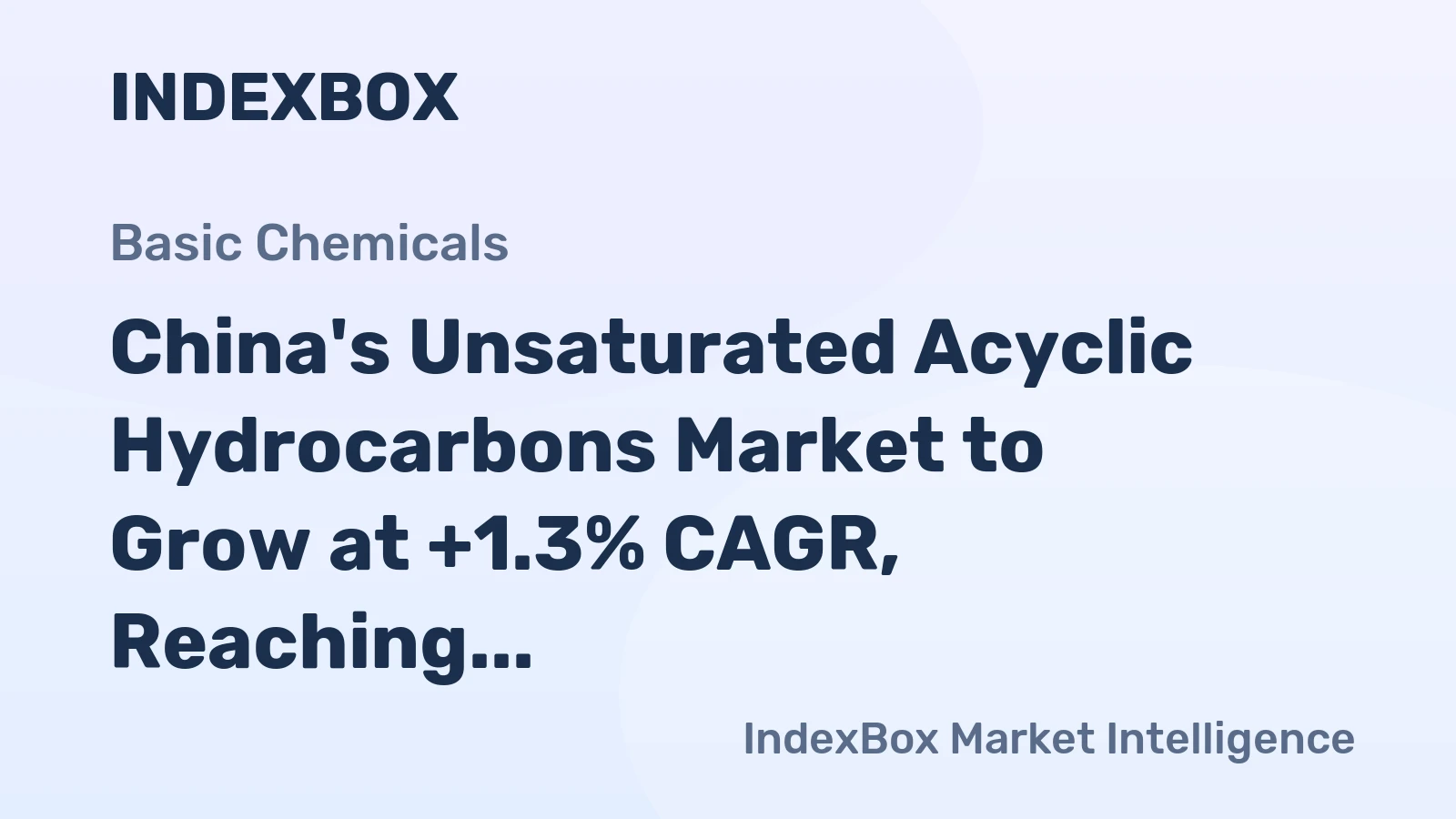 China's Unsaturated Acyclic Hydrocarbons Market to Grow at +1.3% CAGR, Reaching 1M Tons by 2035
