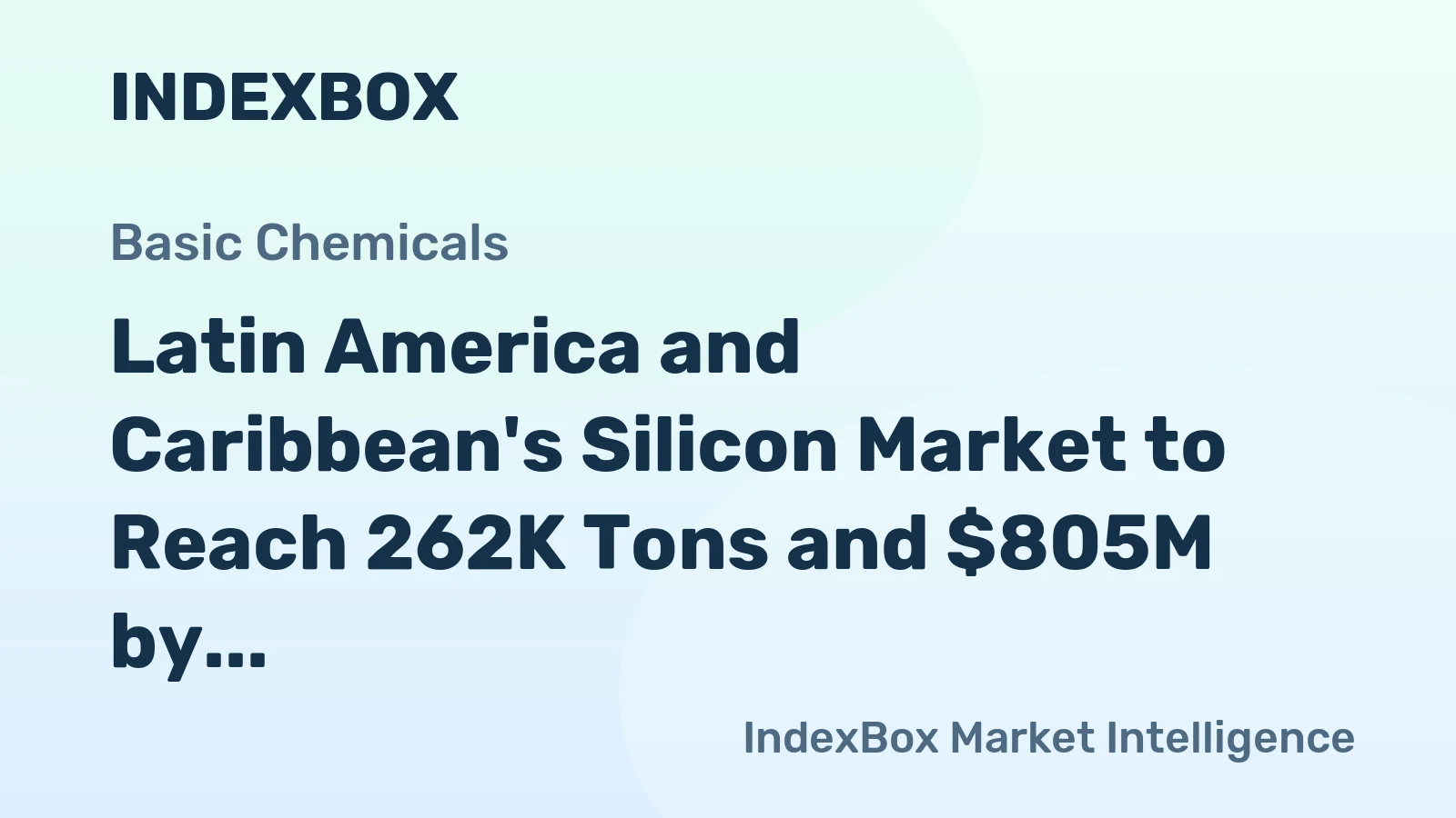 Latin America and Caribbean's Silicon Market to Reach 262K Tons and $805M by 2035