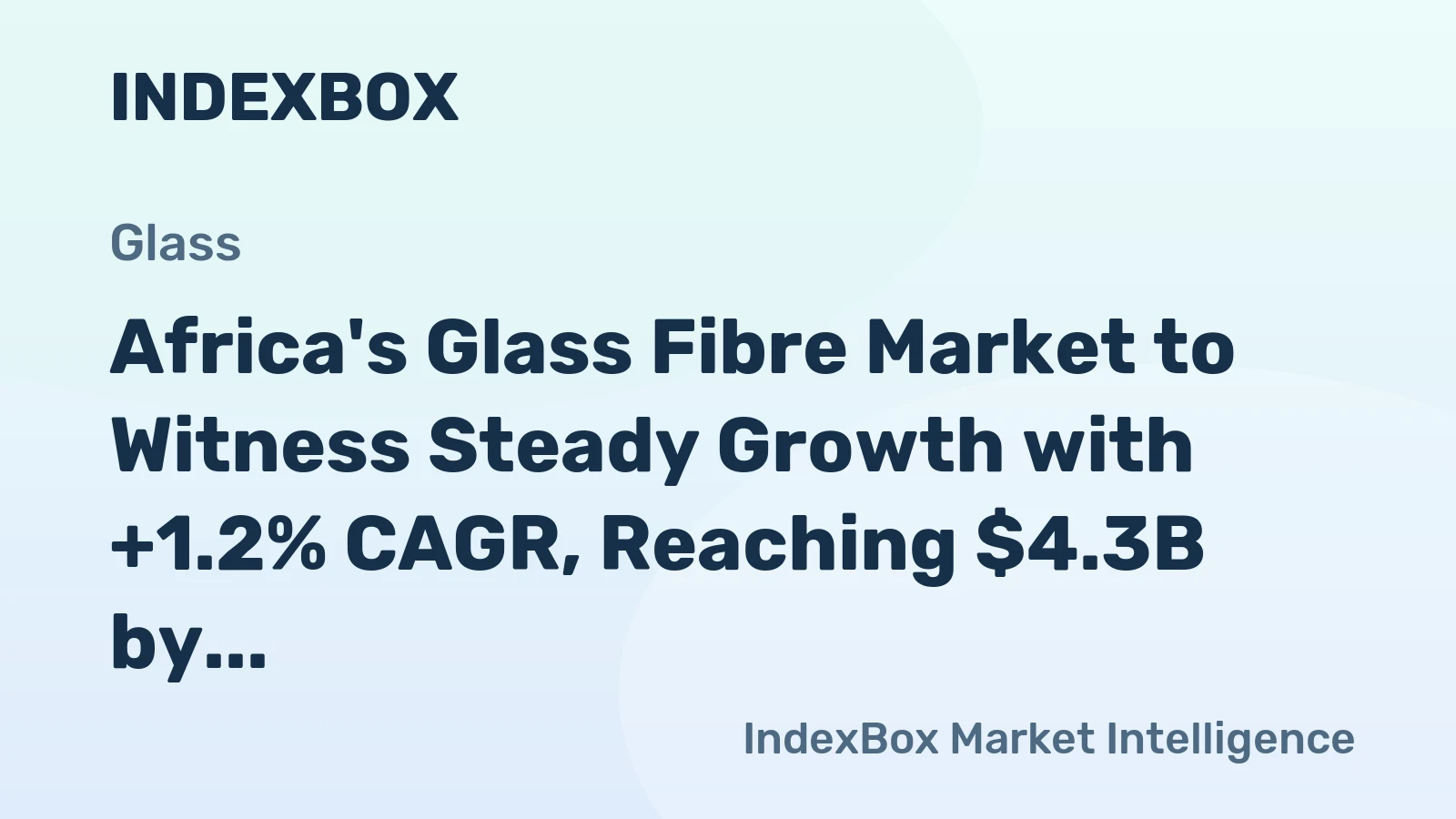 Africa's Glass Fibre Market to Witness Steady Growth with +1.2% CAGR, Reaching $4.3B by 2035