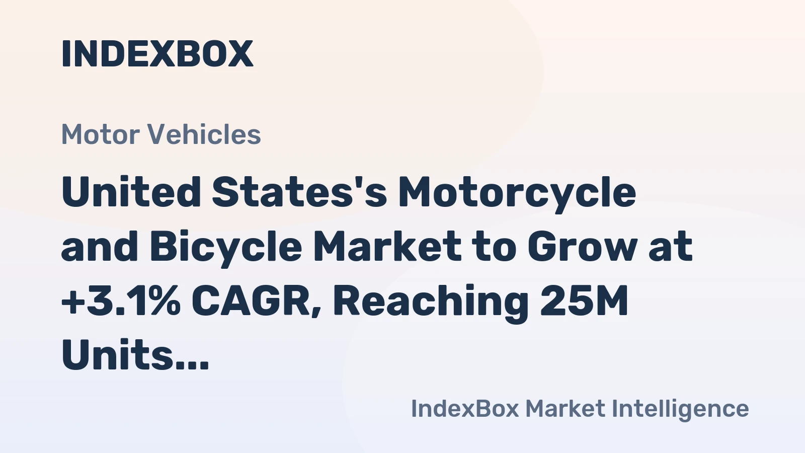 United States's Motorcycle and Bicycle Market to Grow at +3.1% CAGR, Reaching 25M Units and $16.2B by 2035
