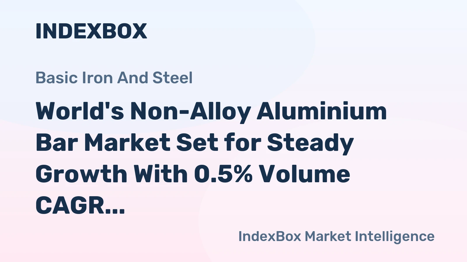 World's Non-Alloy Aluminium Bar Market Set for Steady Growth With 0.5% Volume CAGR Through 2035