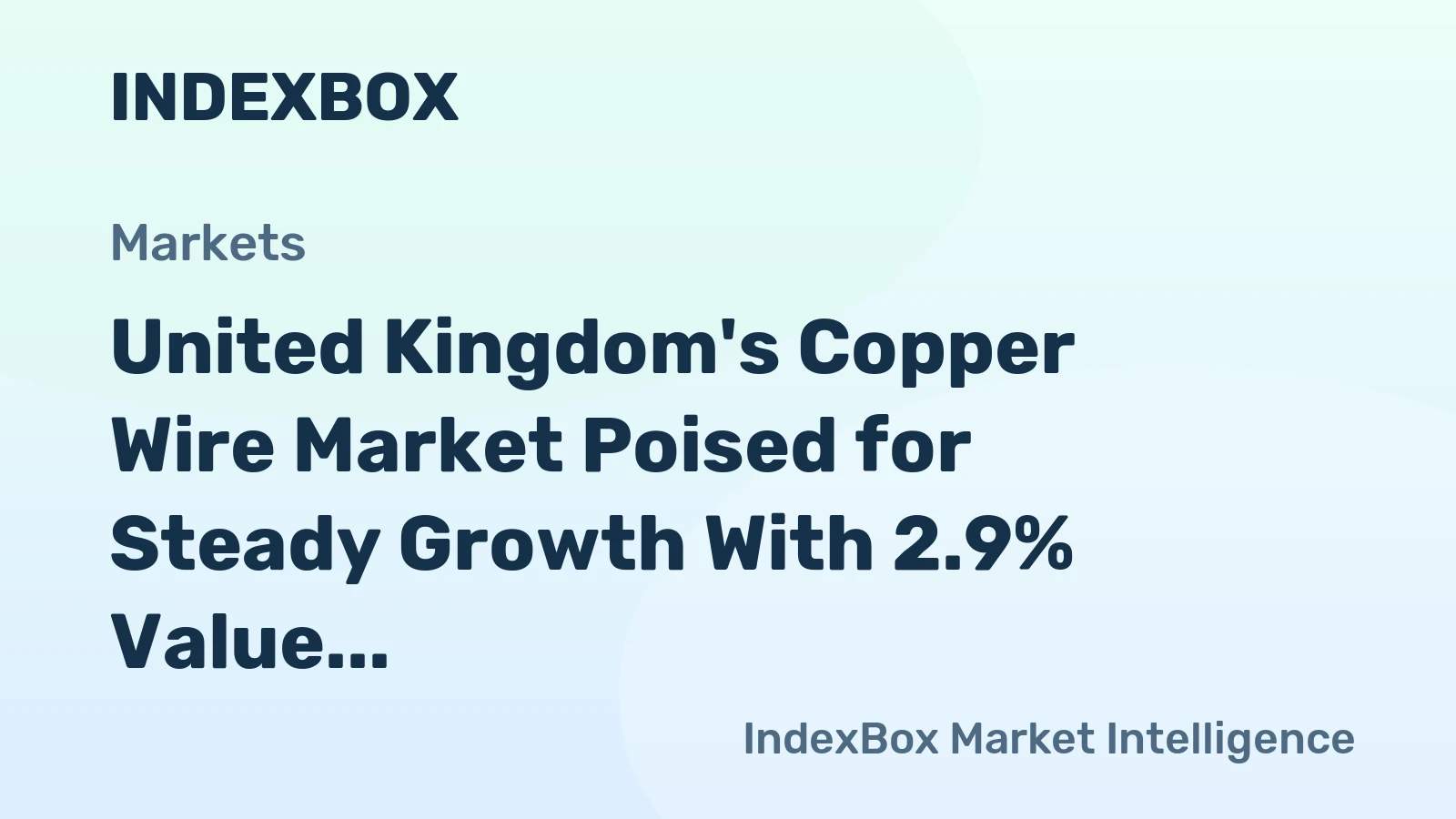 United Kingdom's Copper Wire Market Poised for Steady Growth With 2.9% Value CAGR Through 2035