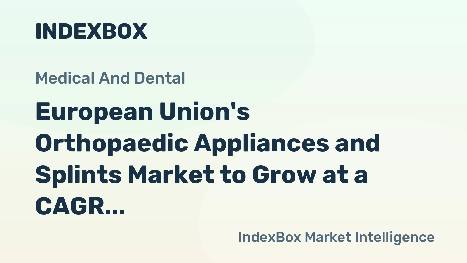 European Union's Orthopaedic Appliances and Splints Market to Grow at a CAGR of +0.6% Over Next Decade