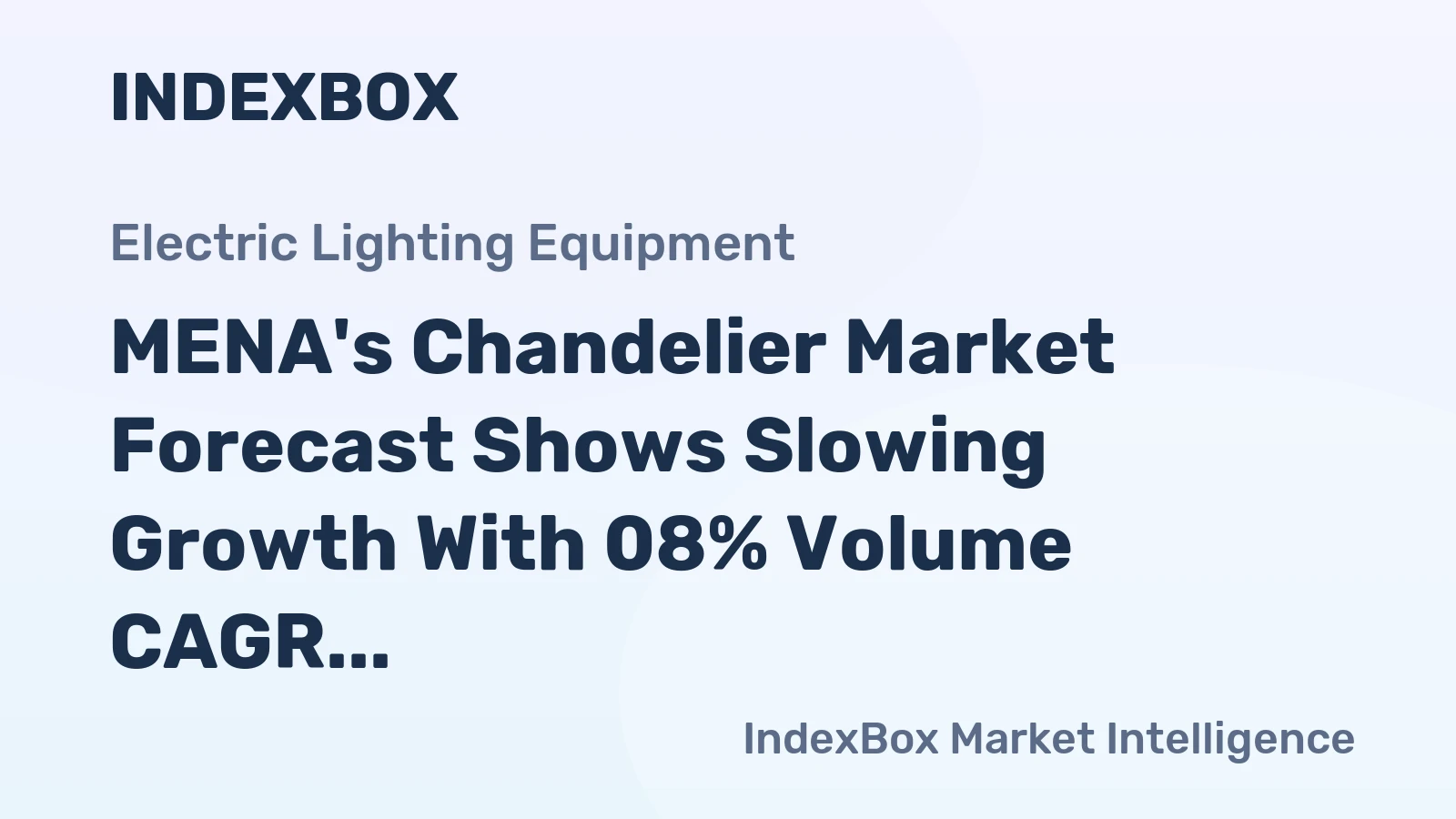 MENA's Chandelier Market Forecast Shows Slowing Growth With 08% Volume CAGR Through 2035