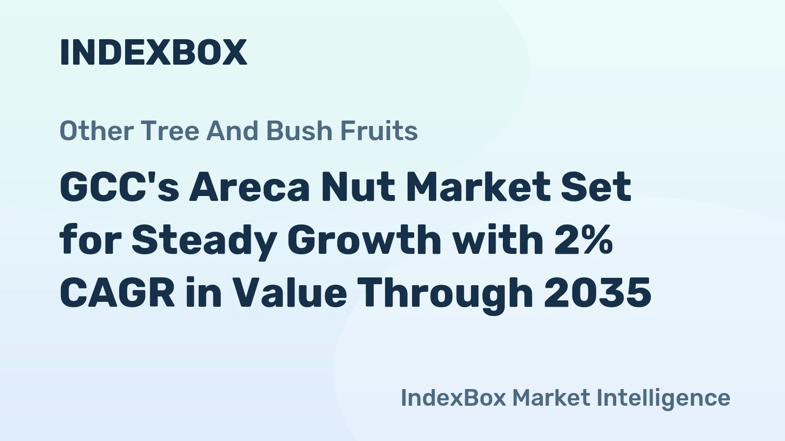 GCC's Areca Nut Market Set for Steady Growth with 2% CAGR in Value Through 2035
