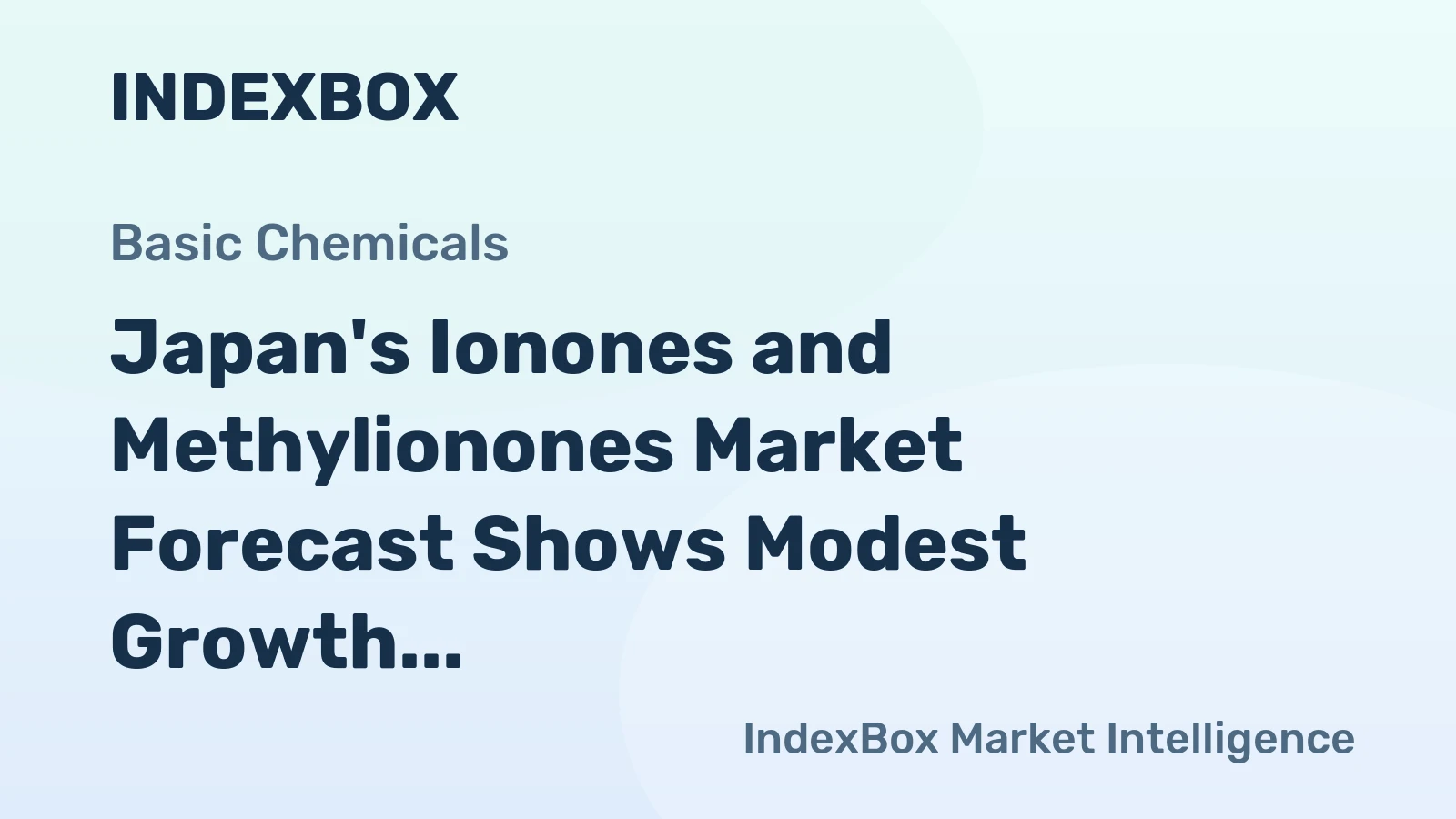 Japan's Ionones and Methylionones Market Forecast Shows Modest Growth With a +0.8% Value CAGR