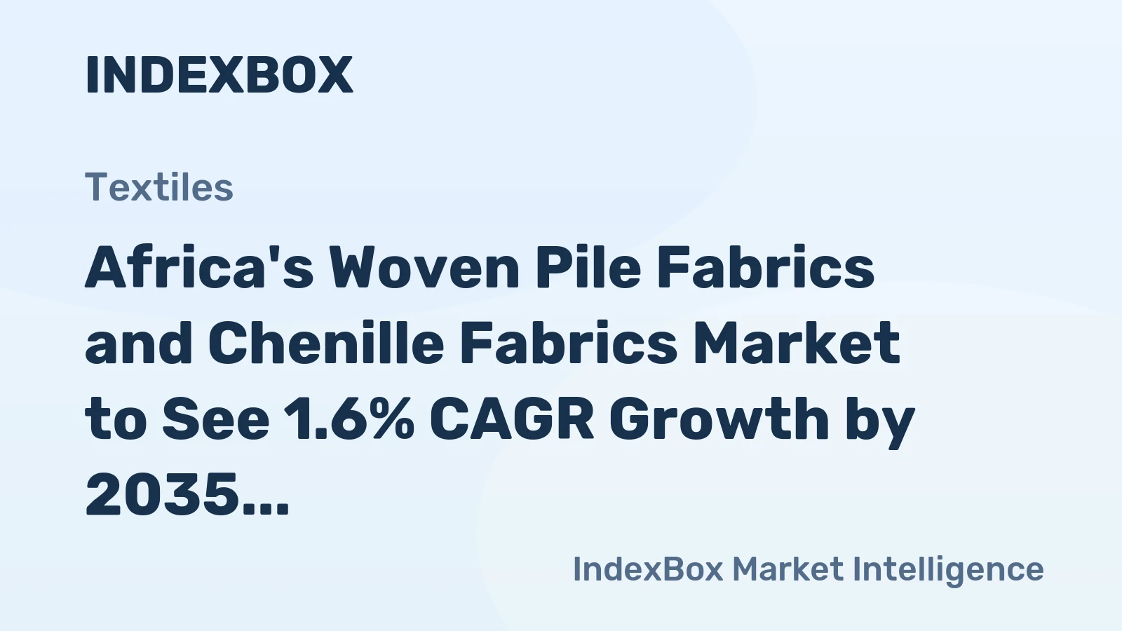 Africa's Woven Pile Fabrics and Chenille Fabrics Market to See 1.6% CAGR Growth by 2035