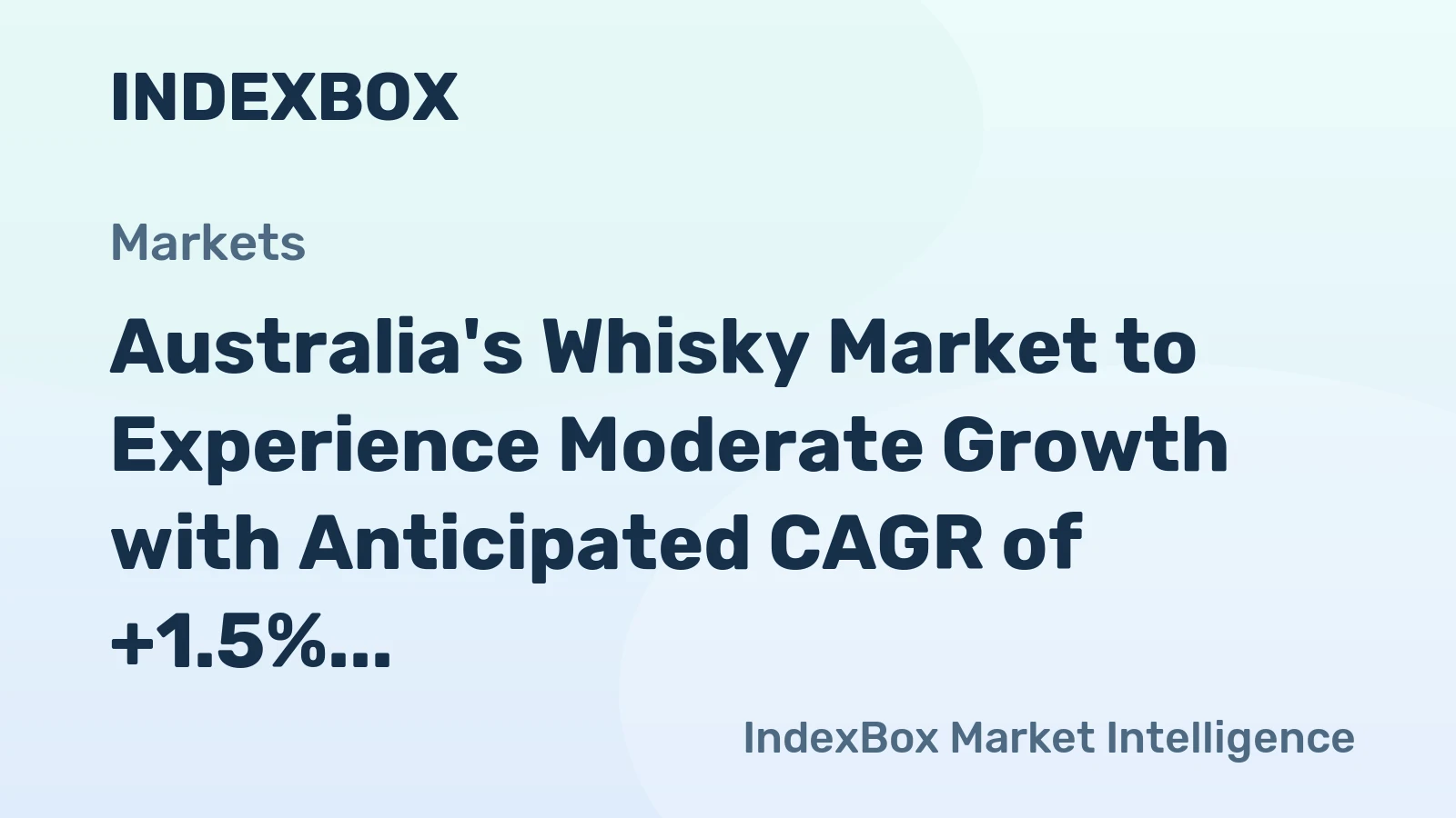 Australia's Whisky Market to Experience Moderate Growth with Anticipated CAGR of +1.5% by 2035