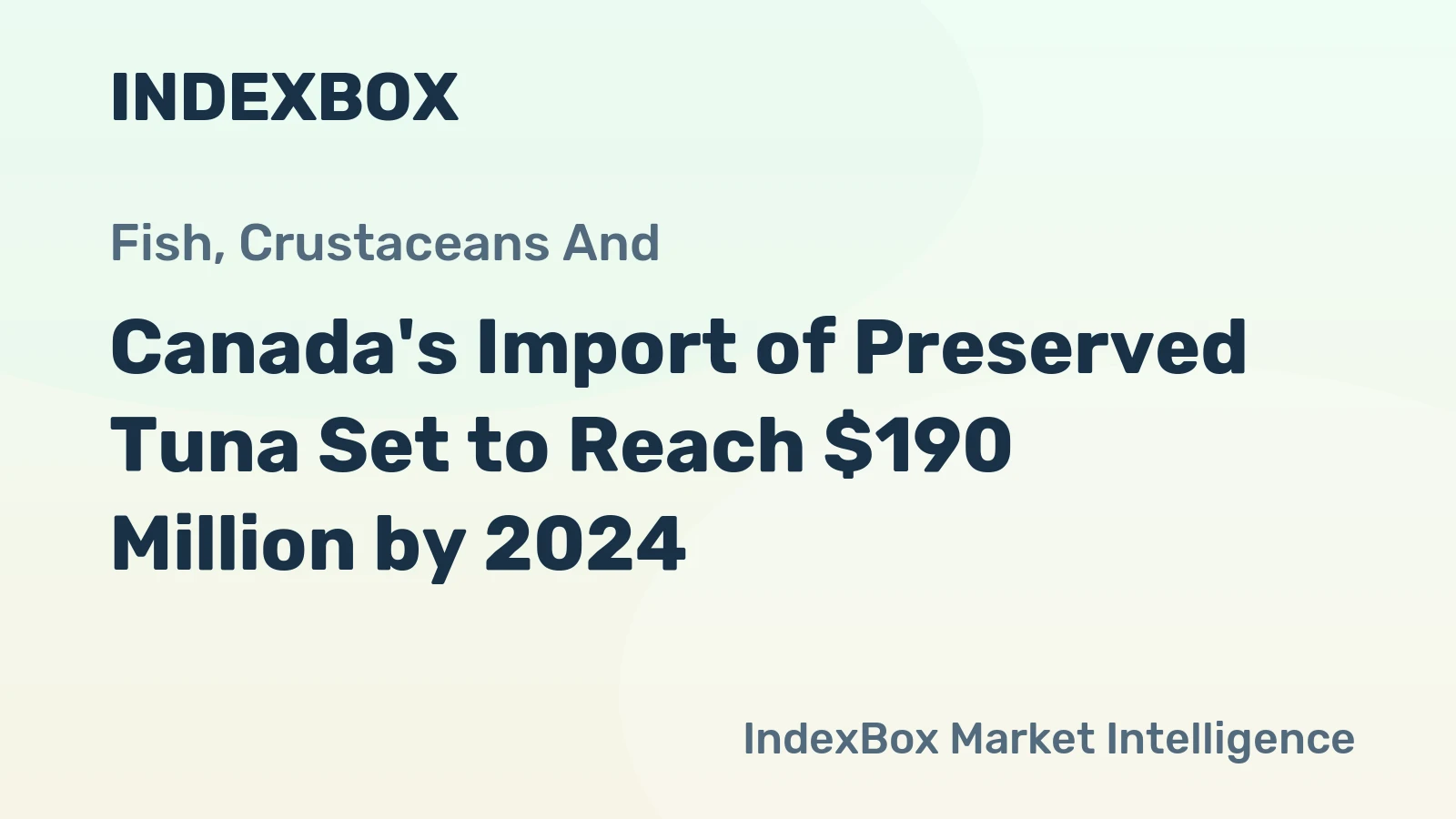 Canada's Import of Preserved Tuna Set to Reach $190 Million by 2024