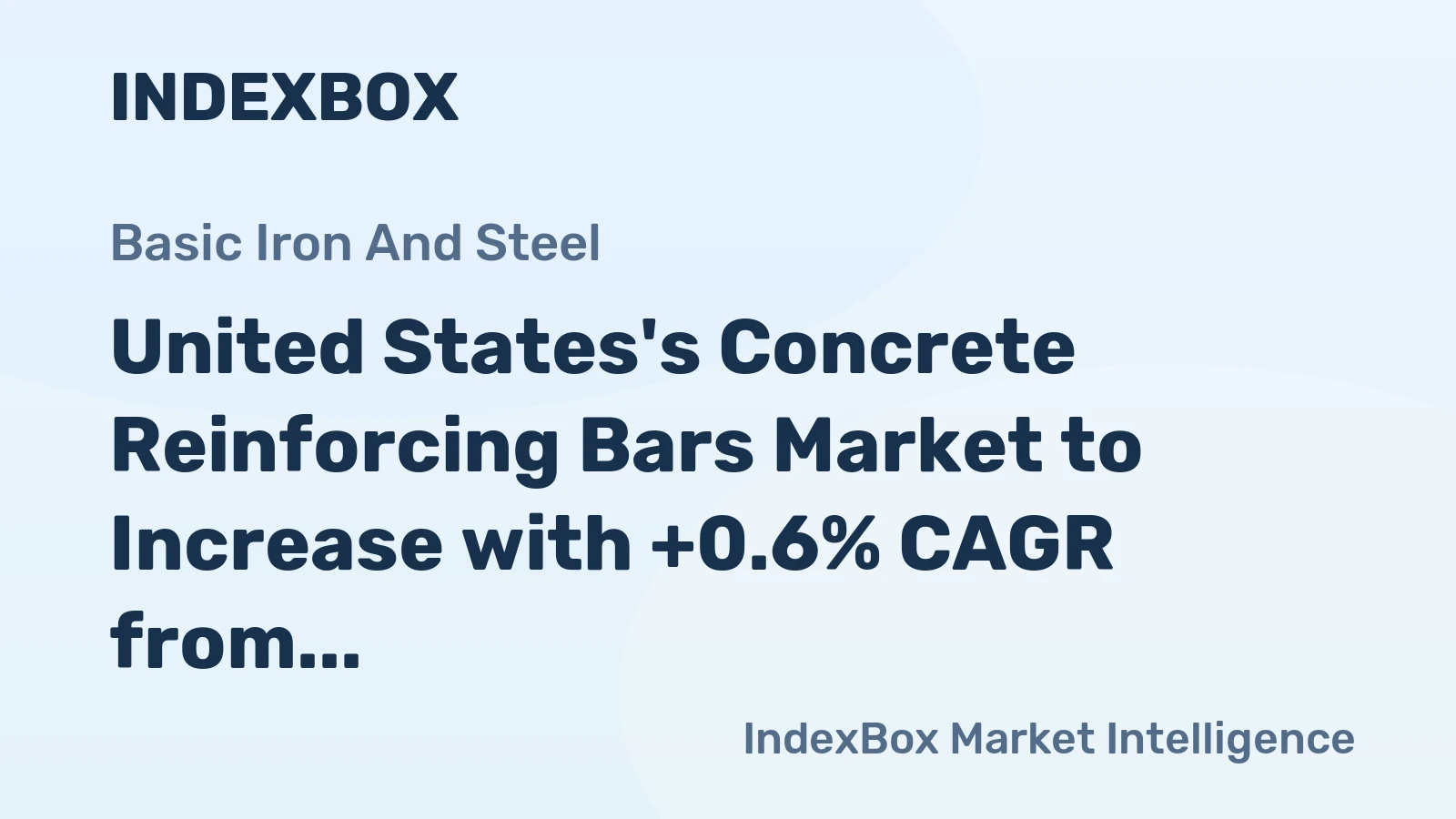 United States's Concrete Reinforcing Bars Market to Increase with +0.6% CAGR from 2024-2035, Reaching 22M Tons