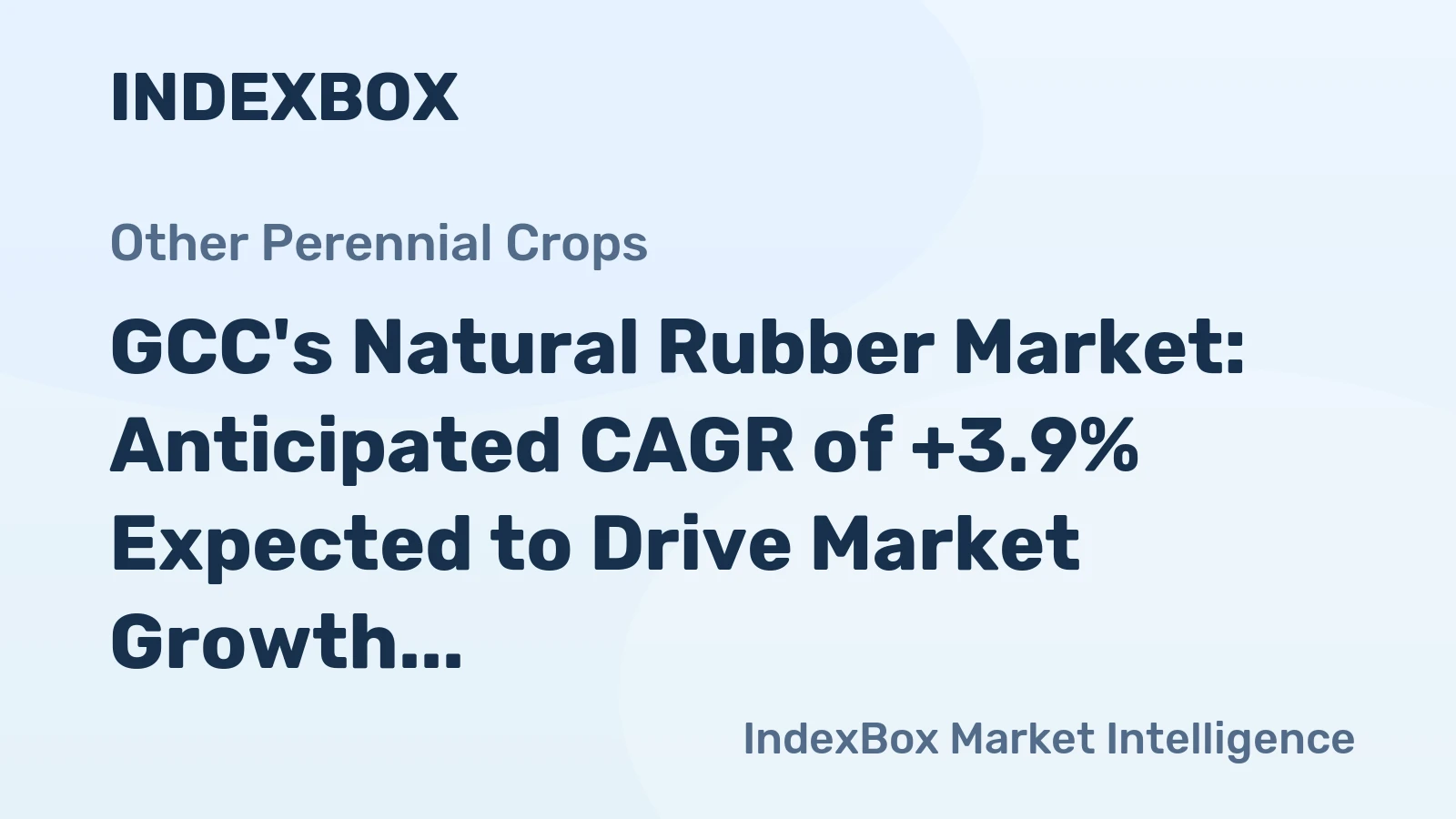 GCC's Natural Rubber Market: Anticipated CAGR of +3.9% Expected to Drive Market Growth Through 2035