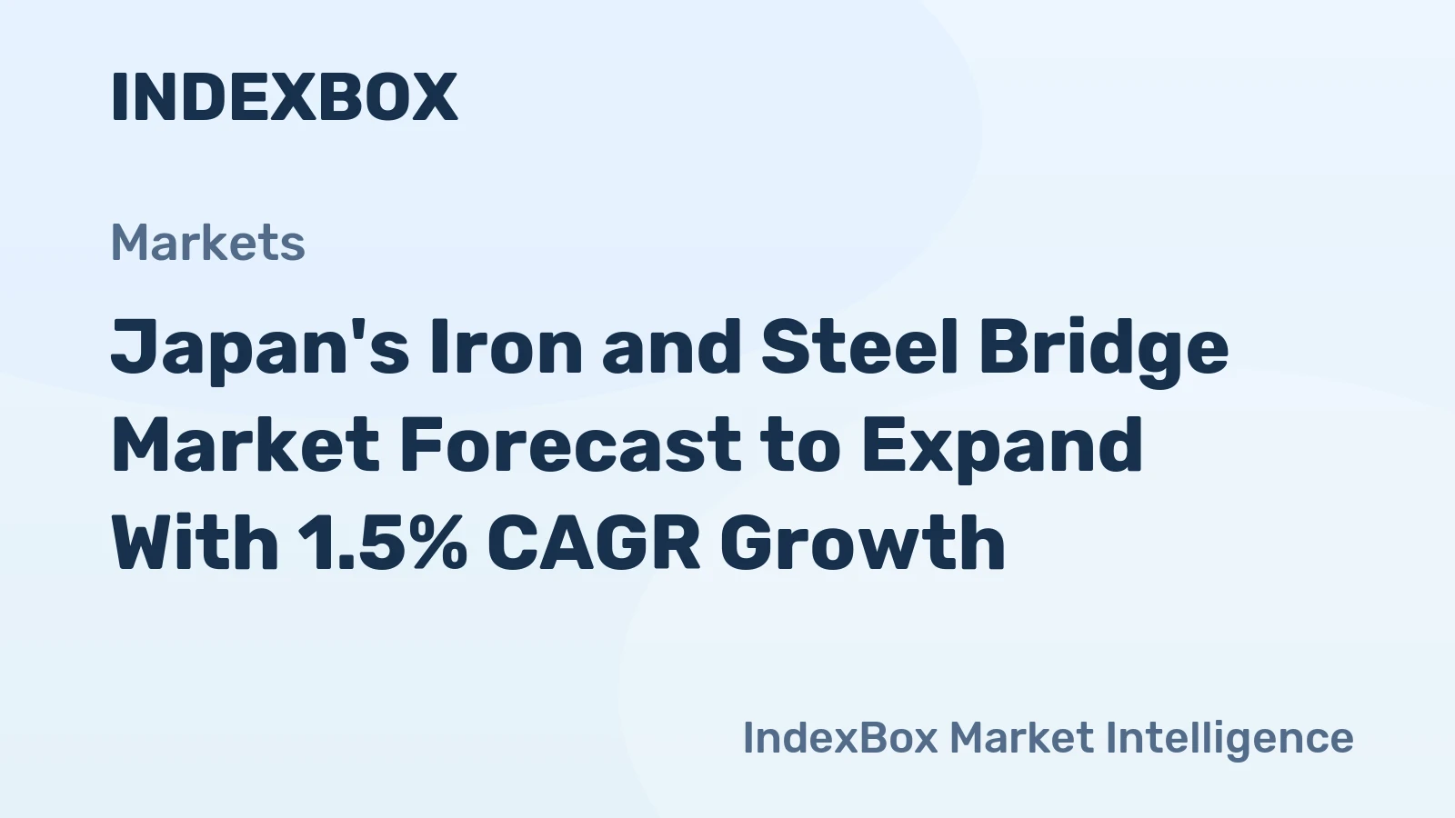 Japan's Iron and Steel Bridge Market Forecast to Expand With 1.5% CAGR Growth