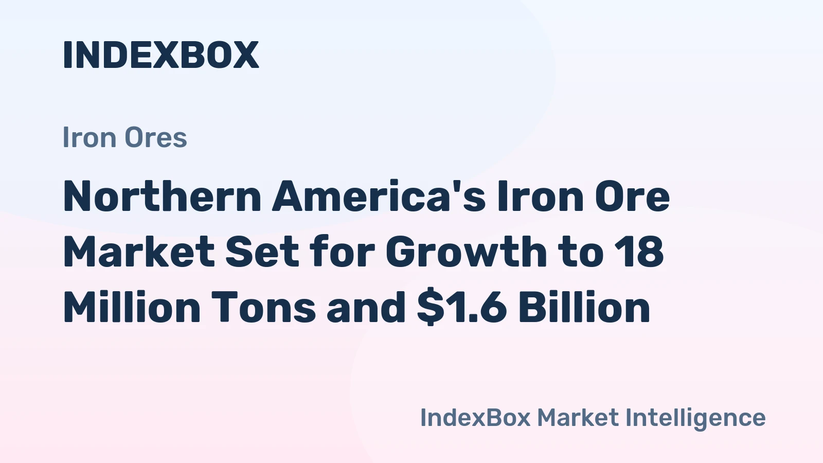 Northern America's Iron Ore Market Set for Growth to 18 Million Tons and $1.6 Billion