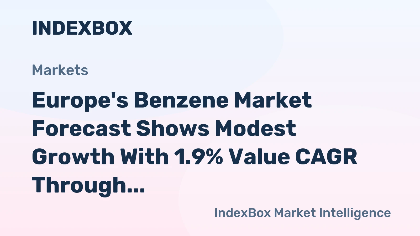 Europe's Benzene Market Forecast Shows Modest Growth With 1.9% Value CAGR Through 2035