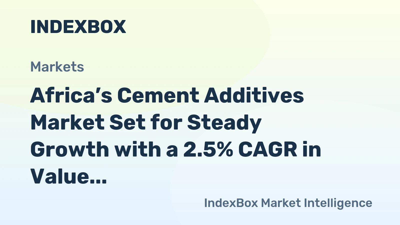 Africa’s Cement Additives Market Set for Steady Growth with a 2.5% CAGR in Value Through 2035