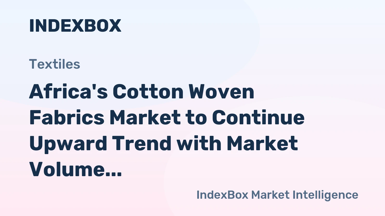 Africa's Cotton Woven Fabrics Market to Continue Upward Trend with Market Volume Reaching 853M Square Meters and Value of $6.1B by 2035