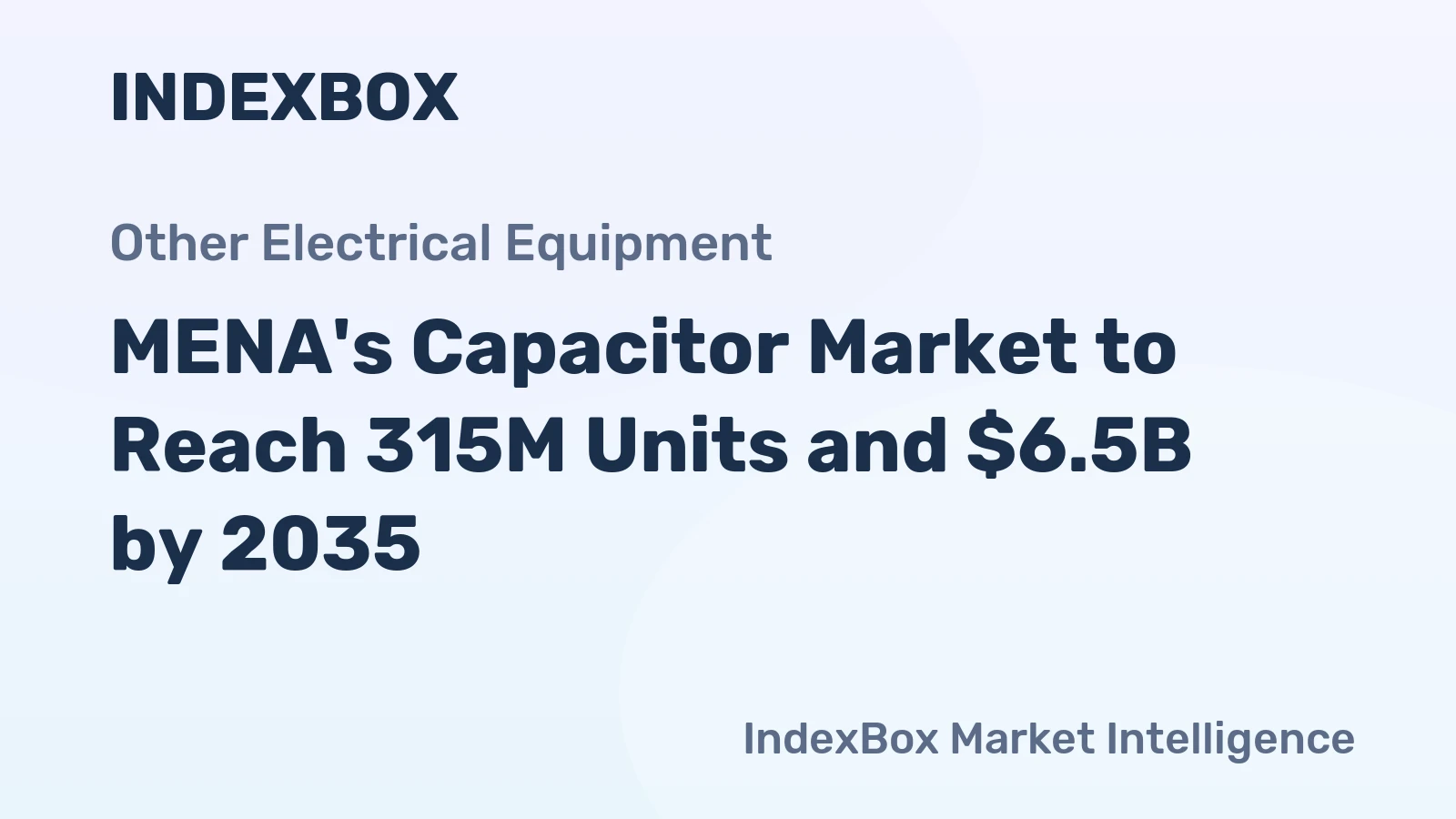 MENA's Capacitor Market to Reach 315M Units and $6.5B by 2035