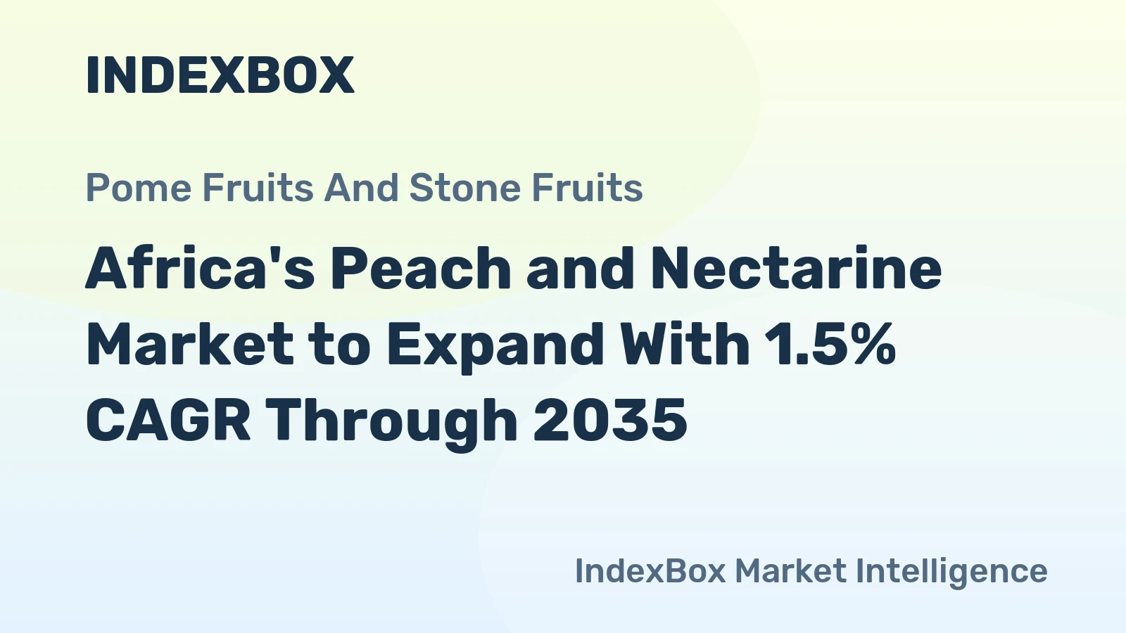 Africa's Peach and Nectarine Market to Expand With 1.5% CAGR Through 2035