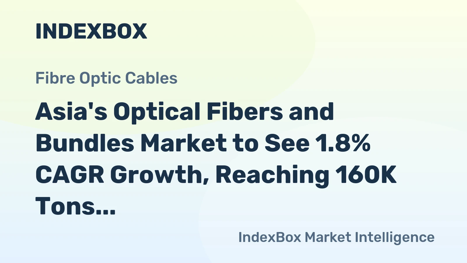 Asia's Optical Fibers and Bundles Market to See 1.8% CAGR Growth, Reaching 160K Tons by 2035