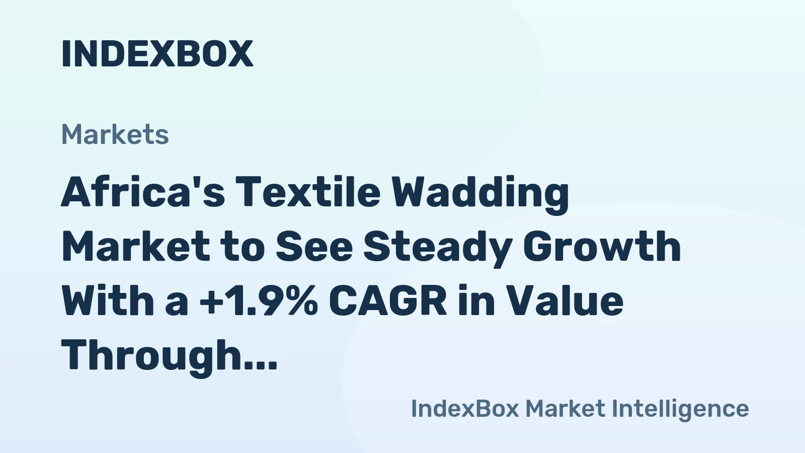 Africa's Textile Wadding Market to See Steady Growth With a +1.9% CAGR in Value Through 2035