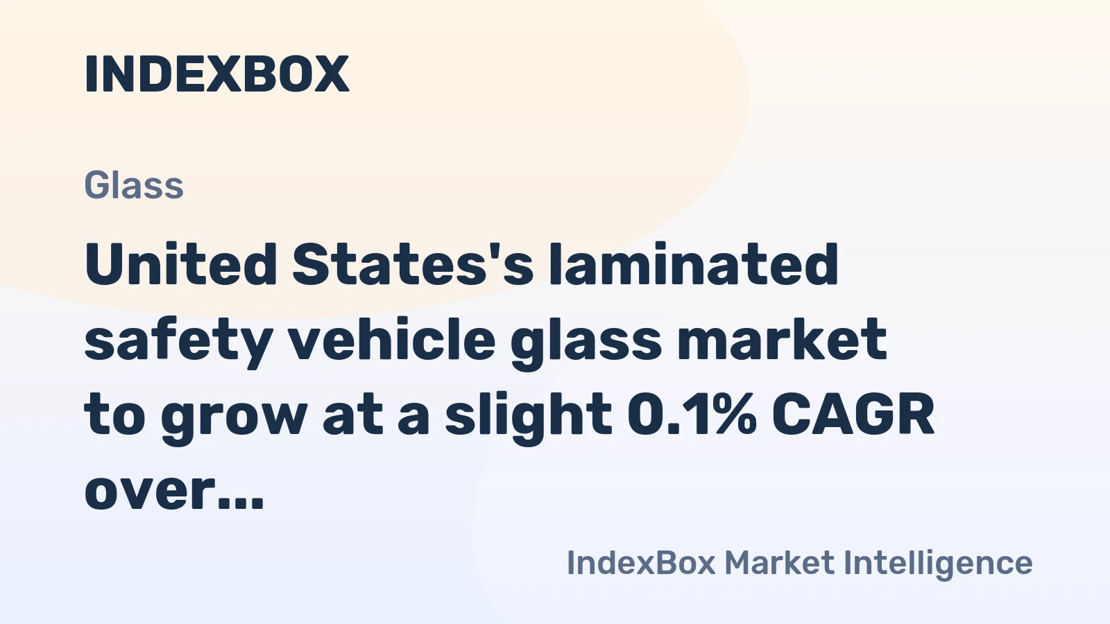 United States's laminated safety vehicle glass market to grow at a slight 0.1% CAGR over the next decade