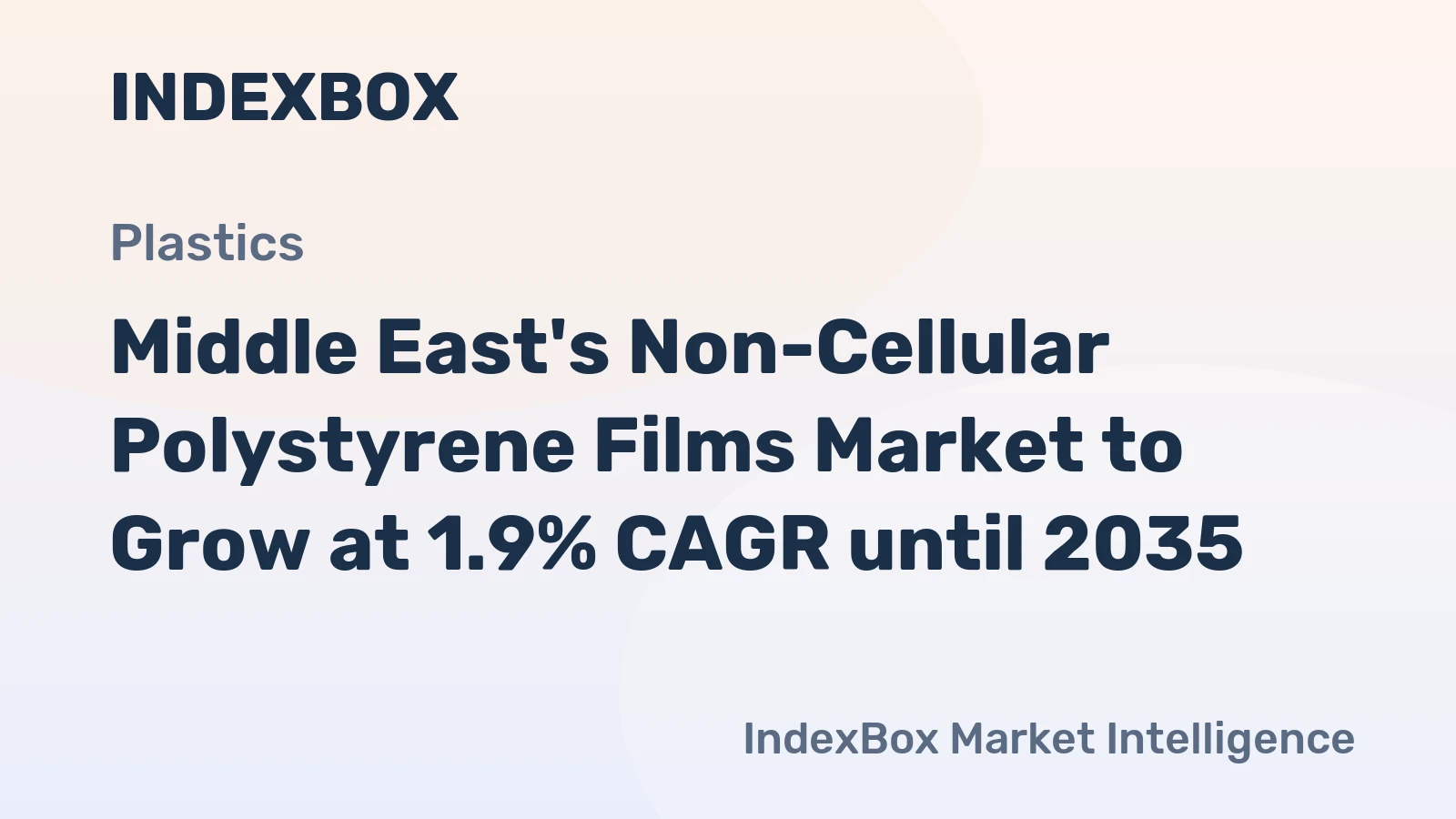 Middle East's Non-Cellular Polystyrene Films Market to Grow at 1.9% CAGR until 2035