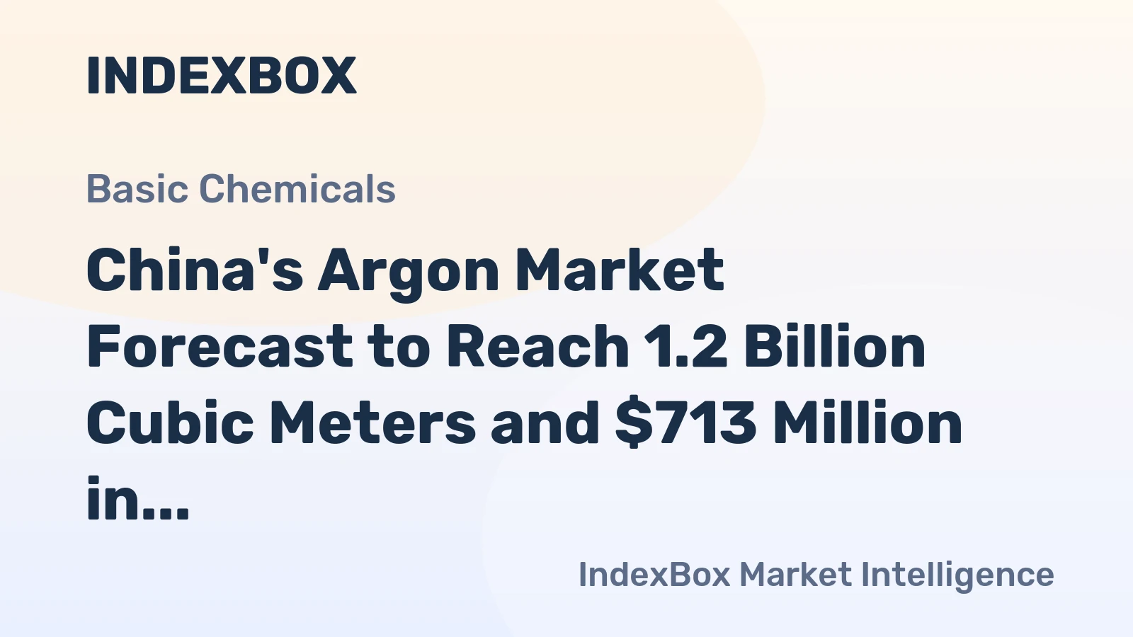 China's Argon Market Forecast to Reach 1.2 Billion Cubic Meters and $713 Million in Value by 2035