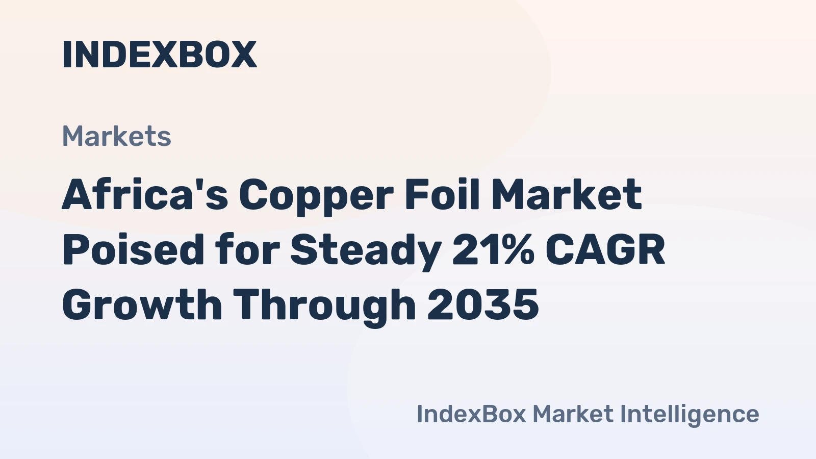 Africa's Copper Foil Market Poised for Steady 21% CAGR Growth Through 2035