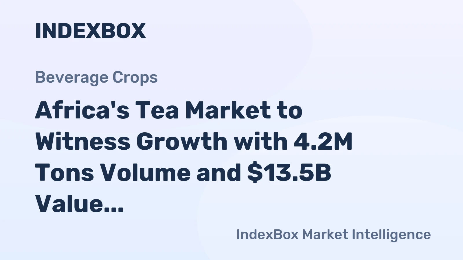 Africa's Tea Market to Witness Growth with 4.2M Tons Volume and $13.5B Value by 2035