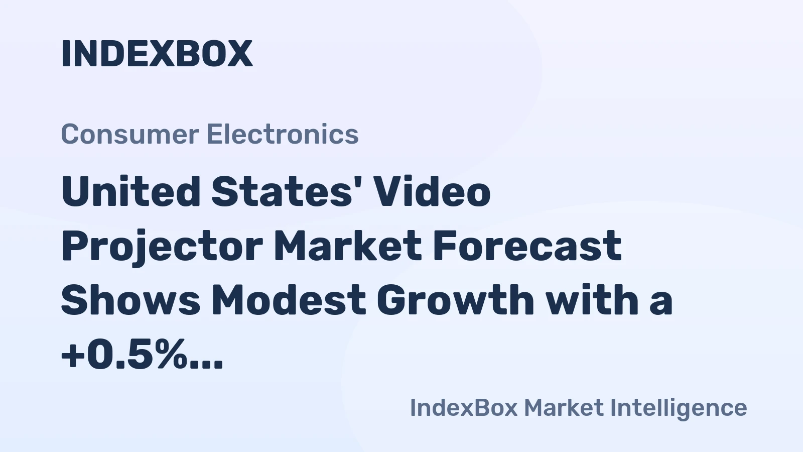 United States' Video Projector Market Forecast Shows Modest Growth with a +0.5% Volume CAGR