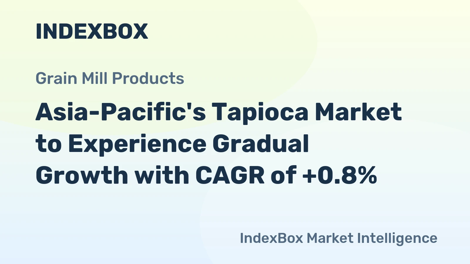 Asia-Pacific's Tapioca Market to Experience Gradual Growth with CAGR of +0.8%