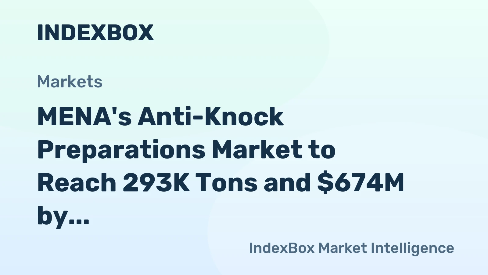 MENA's Anti-Knock Preparations Market to Reach 293K Tons and $674M by 2035, Driven by Increasing Demand