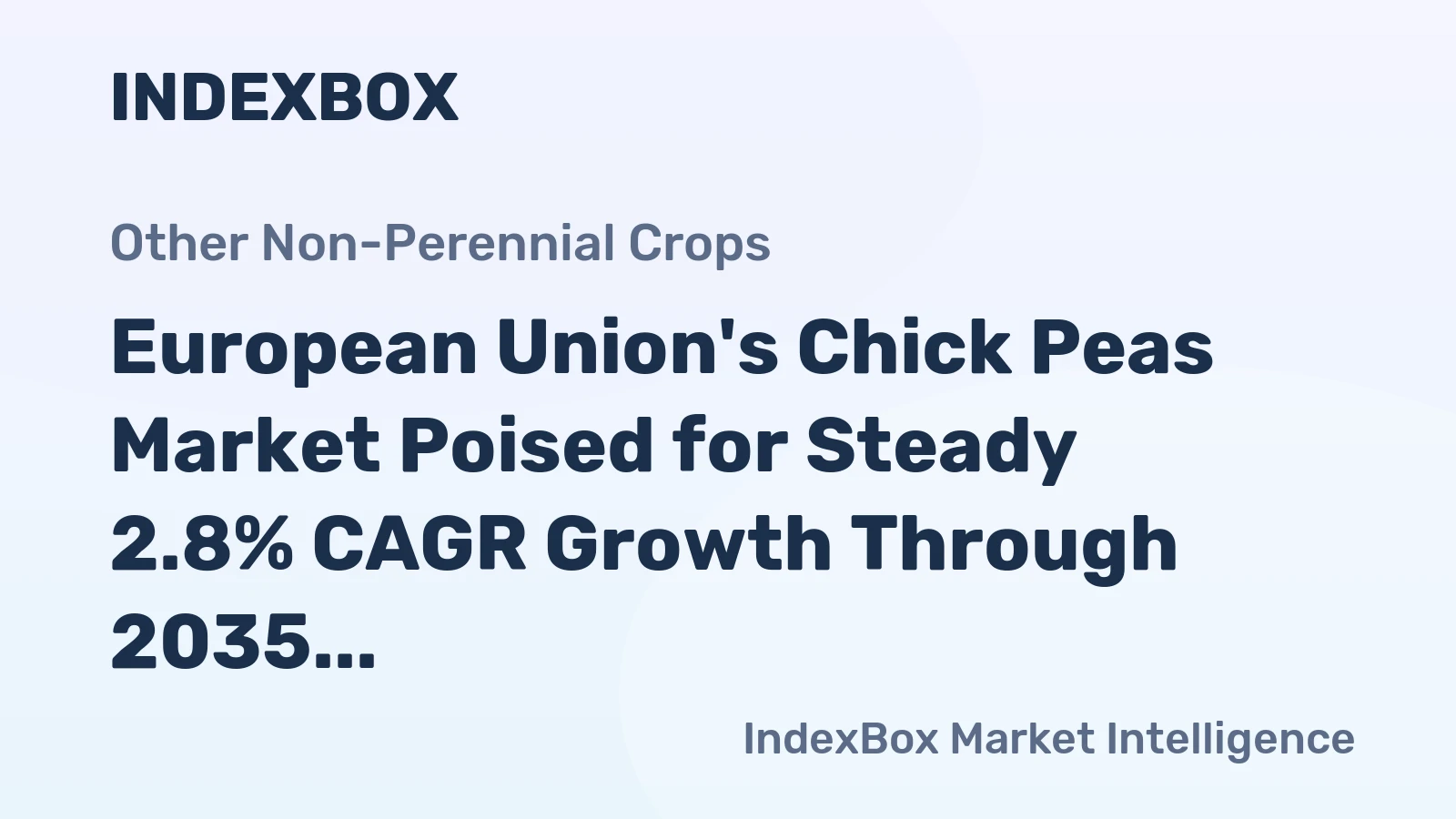 European Union's Chick Peas Market Poised for Steady 2.8% CAGR Growth Through 2035
