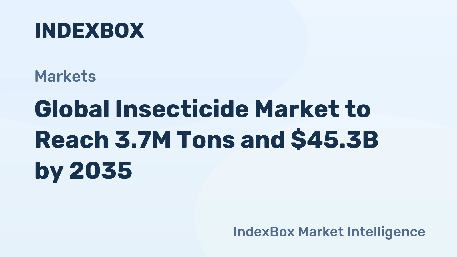 Global Insecticide Market to Reach 3.7M Tons and $45.3B by 2035