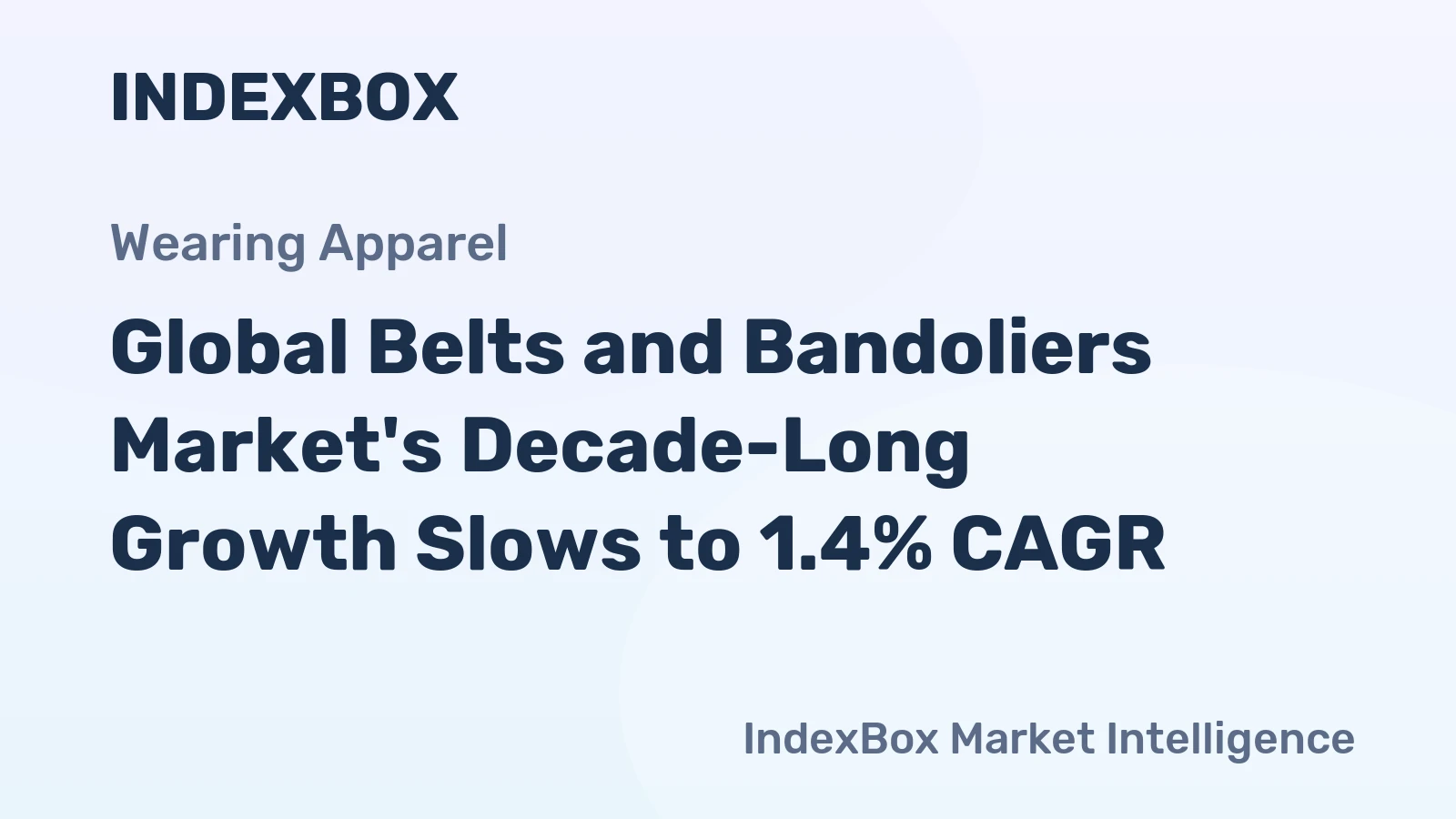 Global Belts and Bandoliers Market's Decade-Long Growth Slows to 1.4% CAGR