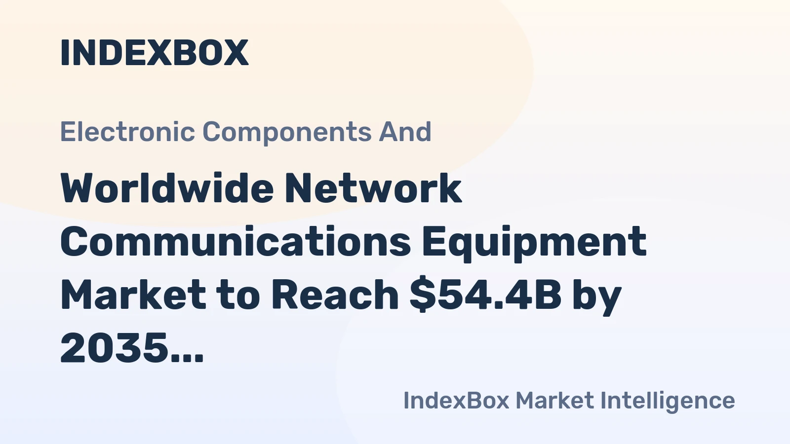 Worldwide Network Communications Equipment Market to Reach $54.4B by 2035, with +1.7% CAGR in Volume