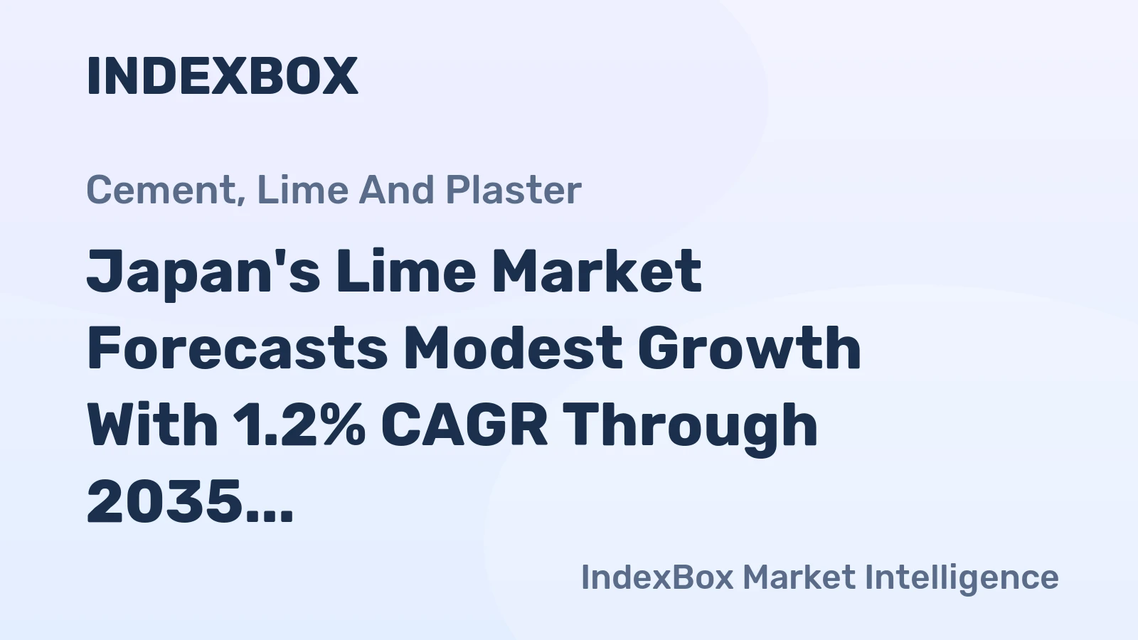 Japan's Lime Market Forecasts Modest Growth With 1.2% CAGR Through 2035