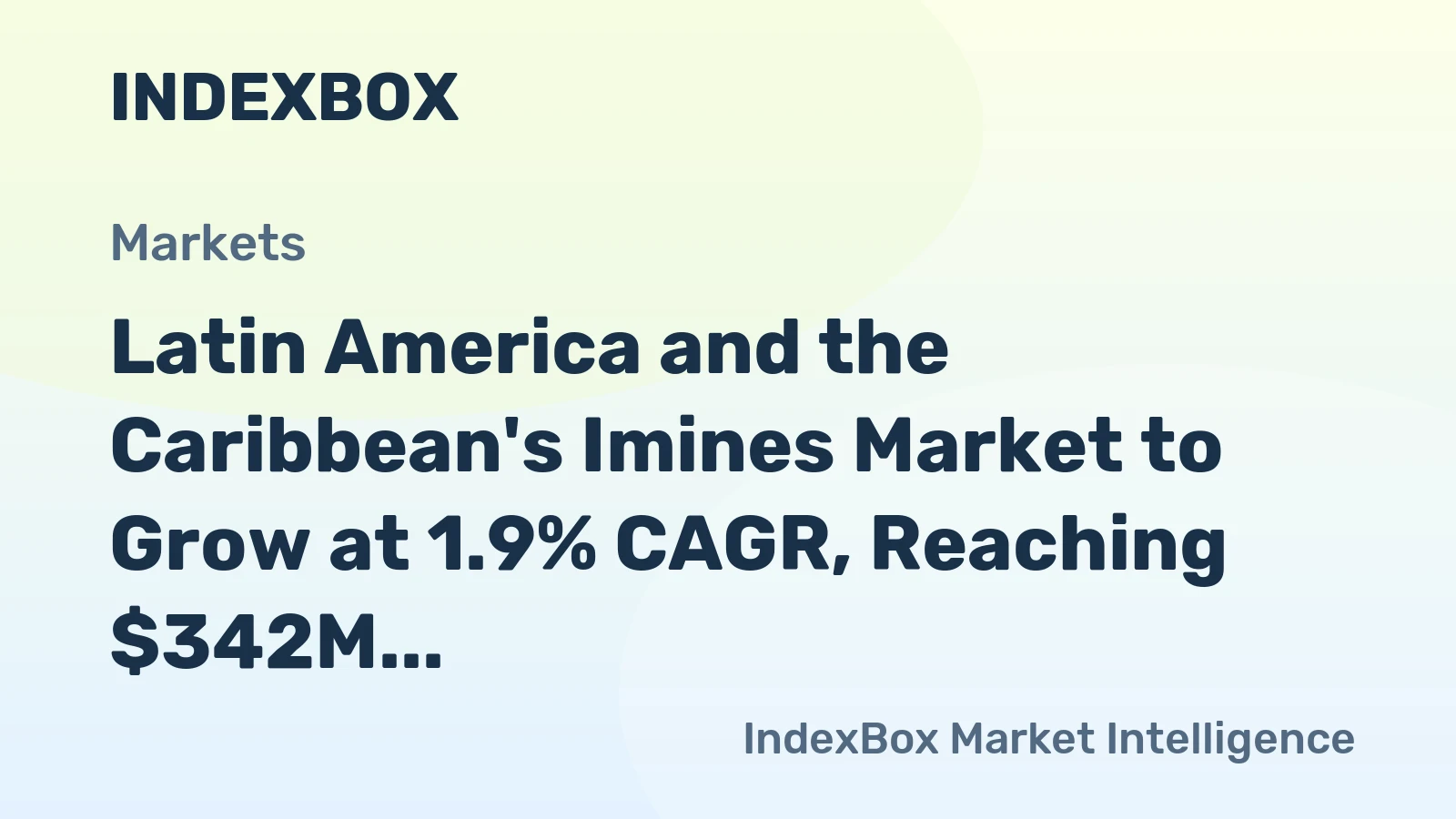 Latin America and the Caribbean's Imines Market to Grow at 1.9% CAGR, Reaching $342M by 2035
