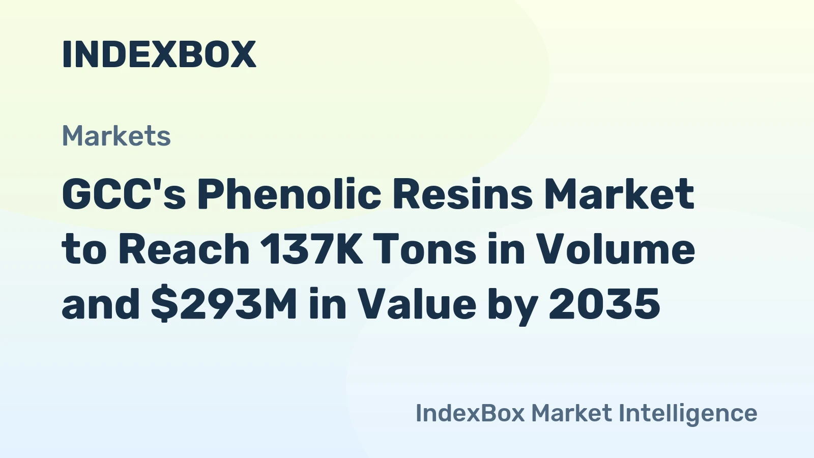 GCC's Phenolic Resins Market to Reach 137K Tons in Volume and $293M in Value by 2035