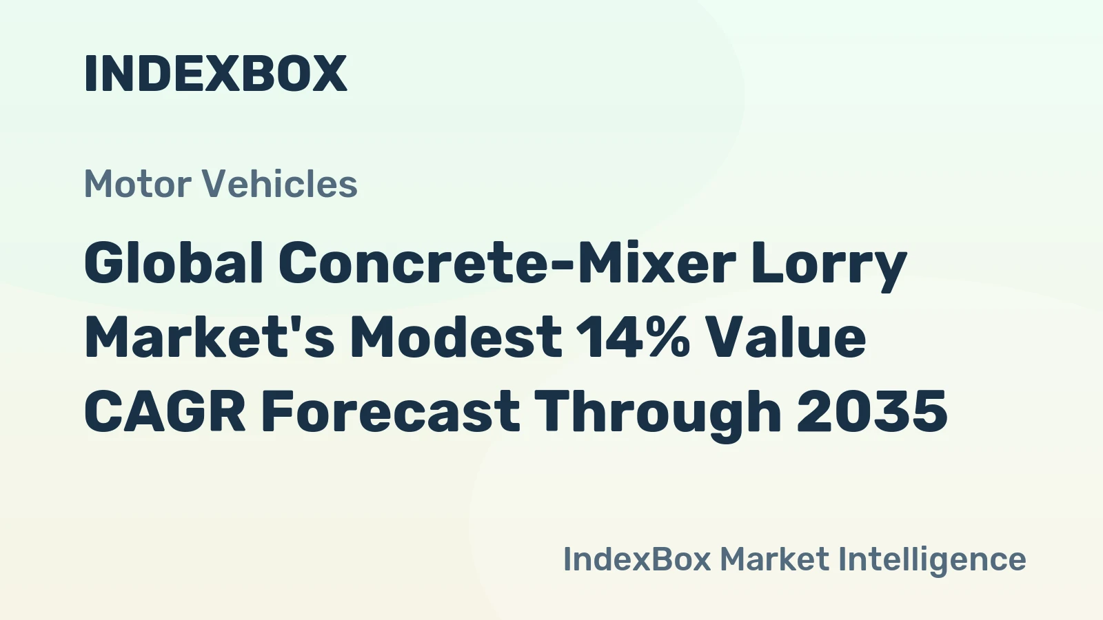 Global Concrete-Mixer Lorry Market's Modest 14% Value CAGR Forecast Through 2035