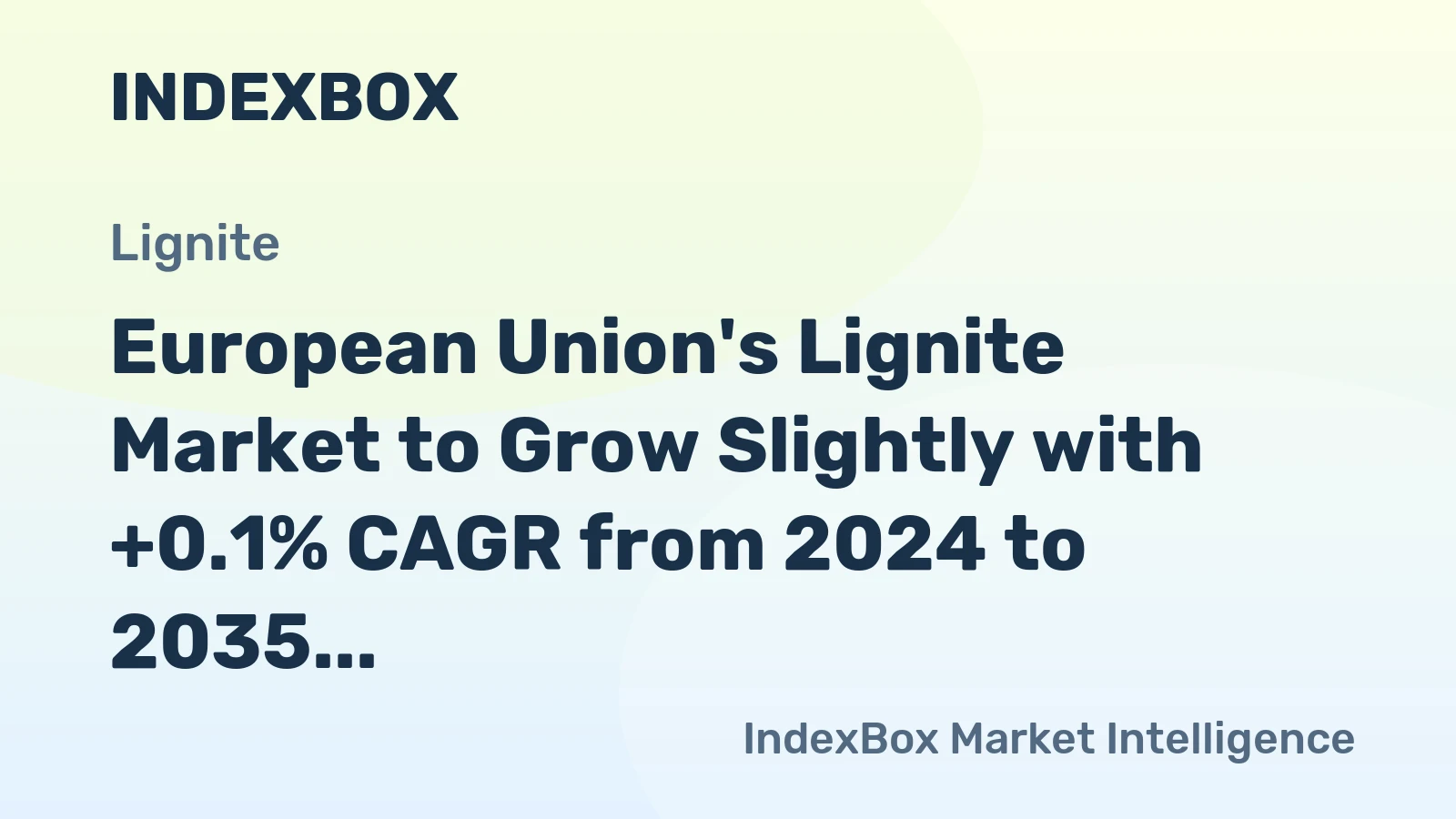 European Union's Lignite Market to Grow Slightly with +0.1% CAGR from 2024 to 2035