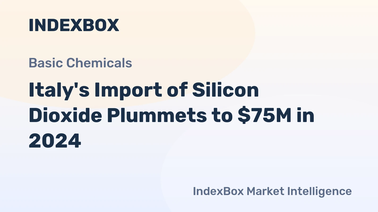 Italy's Import of Silicon Dioxide Plummets to $75M in 2024