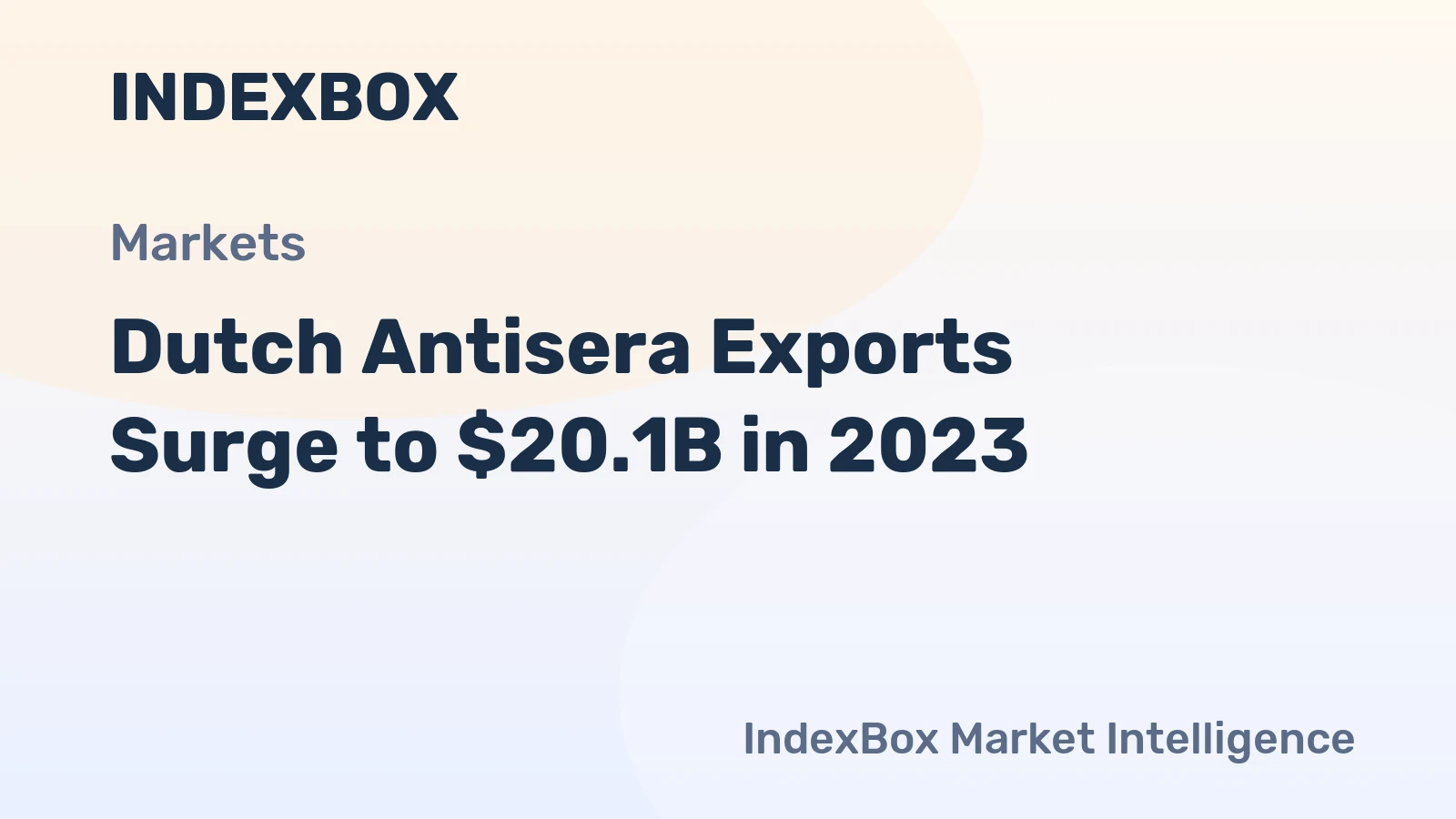 Dutch Antisera Exports Surge to $20.1B in 2023