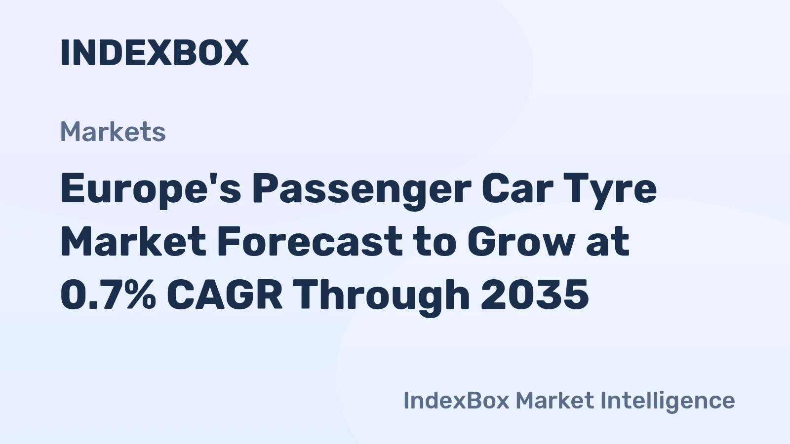 Europe's Passenger Car Tyre Market Forecast to Grow at 0.7% CAGR Through 2035