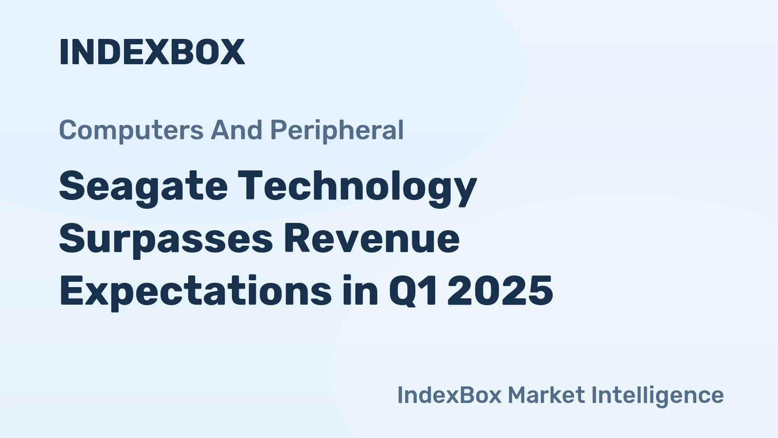 Seagate Technology Surpasses Revenue Expectations in Q1 2025