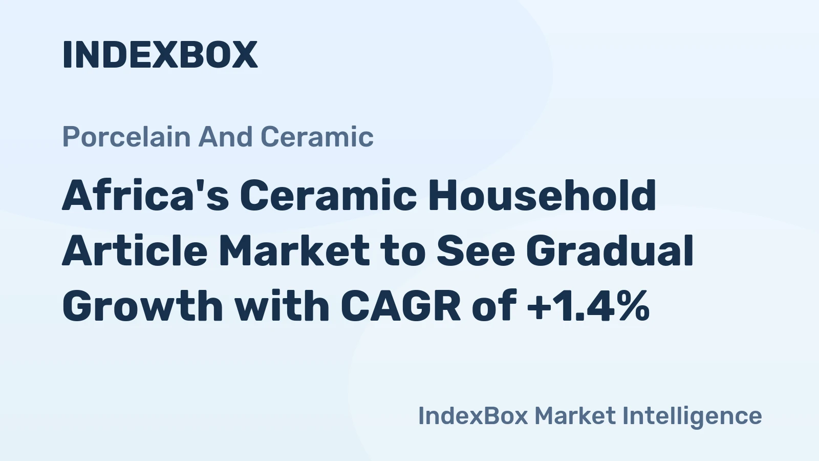 Africa's Ceramic Household Article Market to See Gradual Growth with CAGR of +1.4%