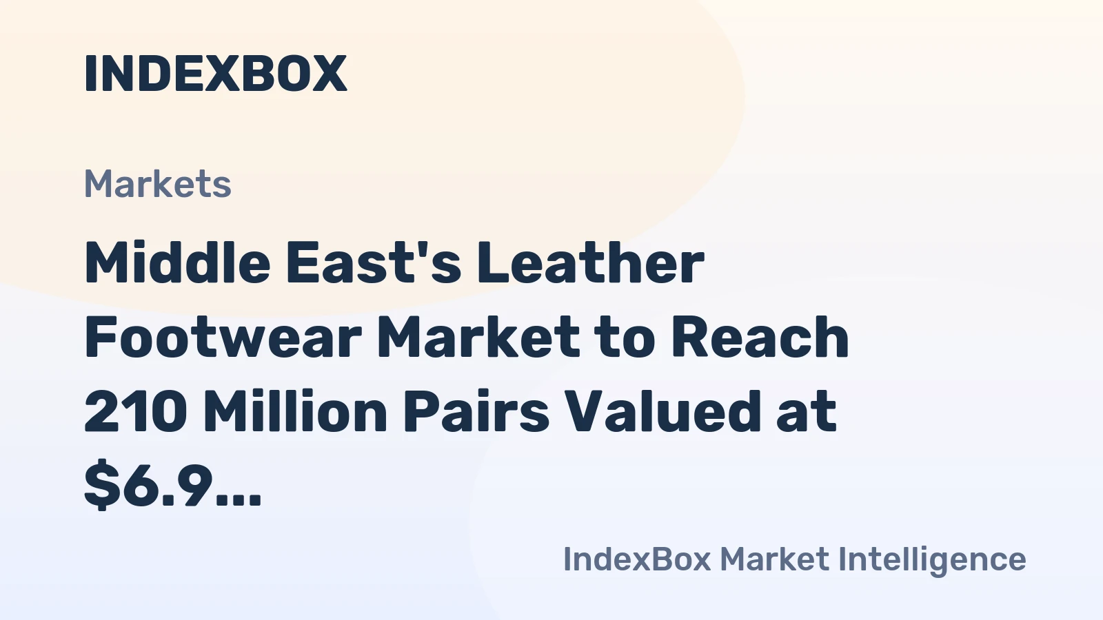 Middle East's Leather Footwear Market to Reach 210 Million Pairs Valued at $6.9 Billion by 2035