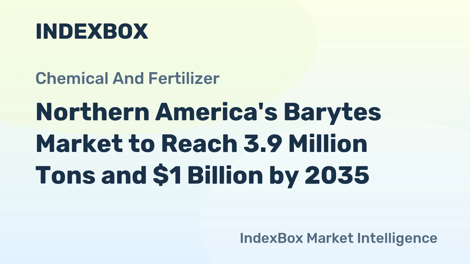Northern America's Barytes Market to Reach 3.9 Million Tons and $1 Billion by 2035