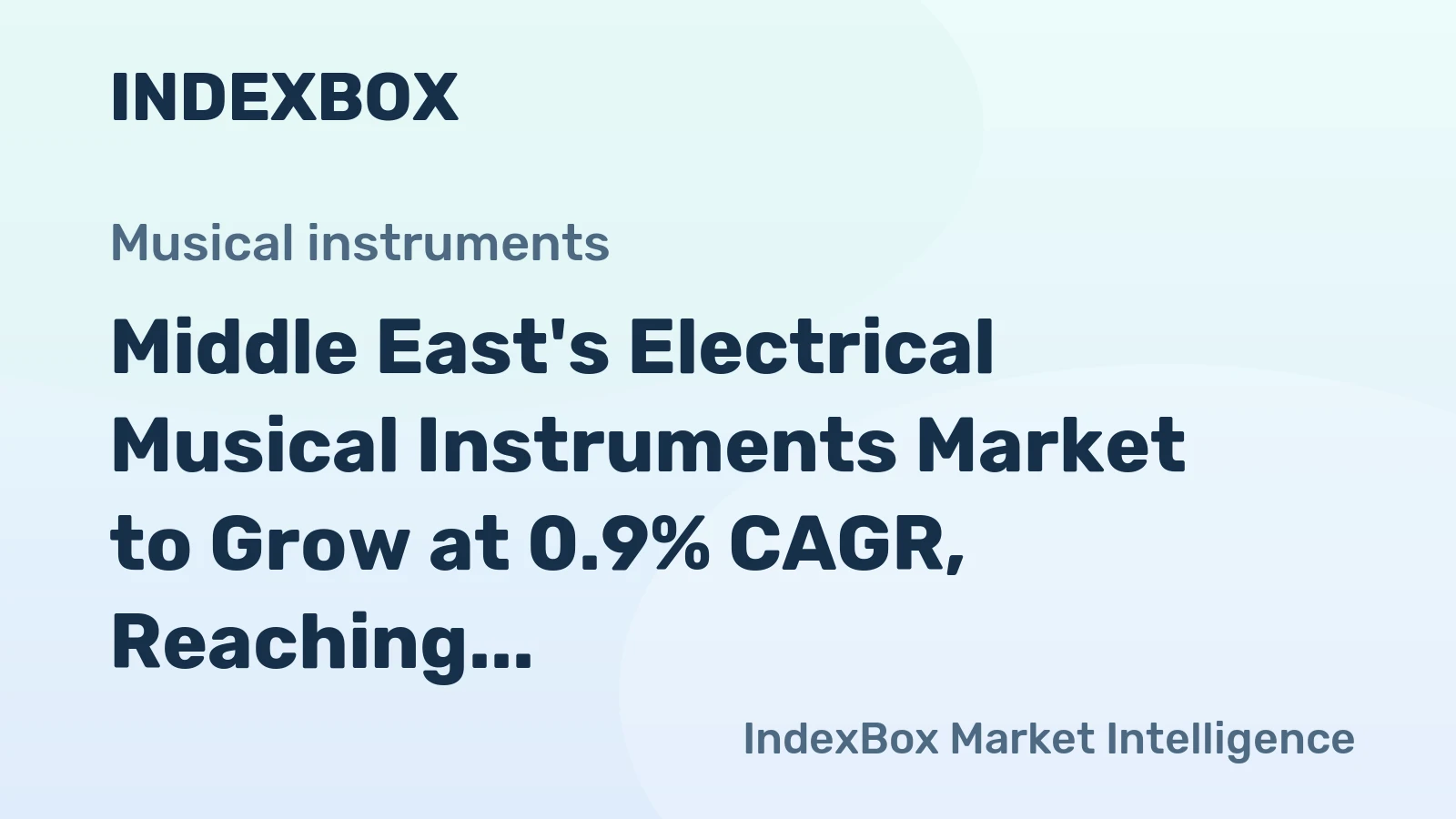 Middle East's Electrical Musical Instruments Market to Grow at 0.9% CAGR, Reaching 633K Units by 2035